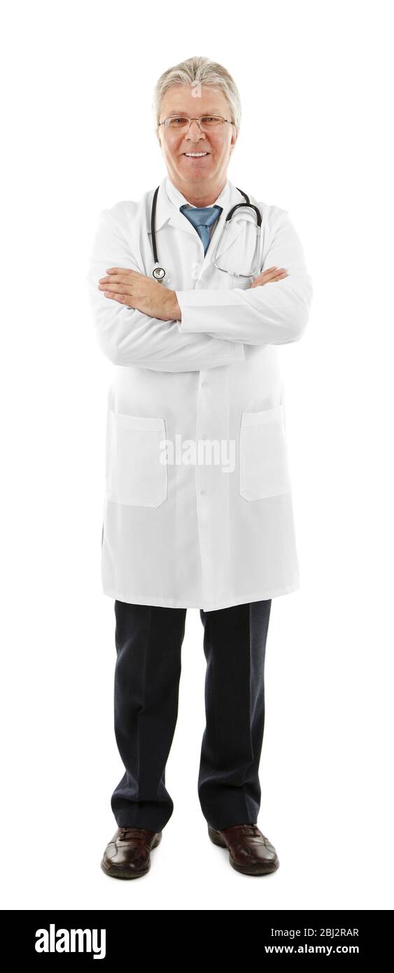 Doctor isolated on white Stock Photo - Alamy
