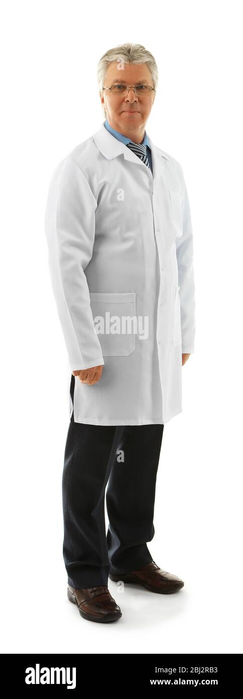 Doctor isolated on white Stock Photo - Alamy