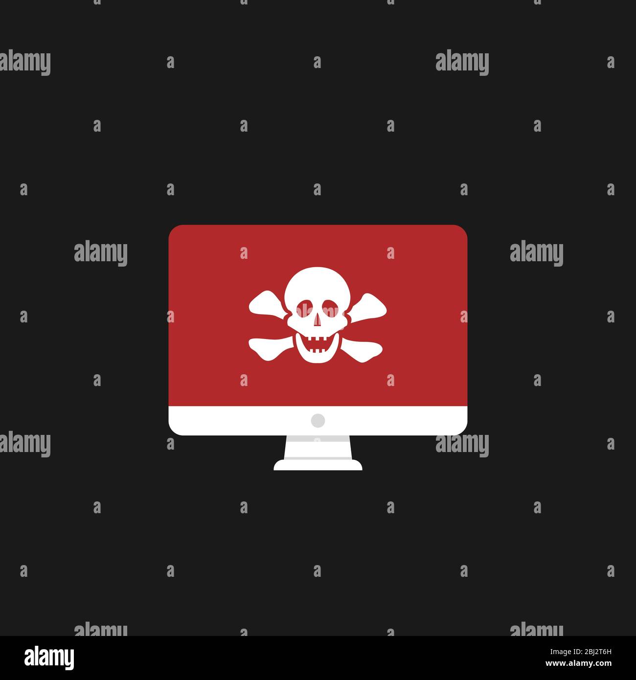 Laptop virus alert Stock Vector Image & Art - Alamy