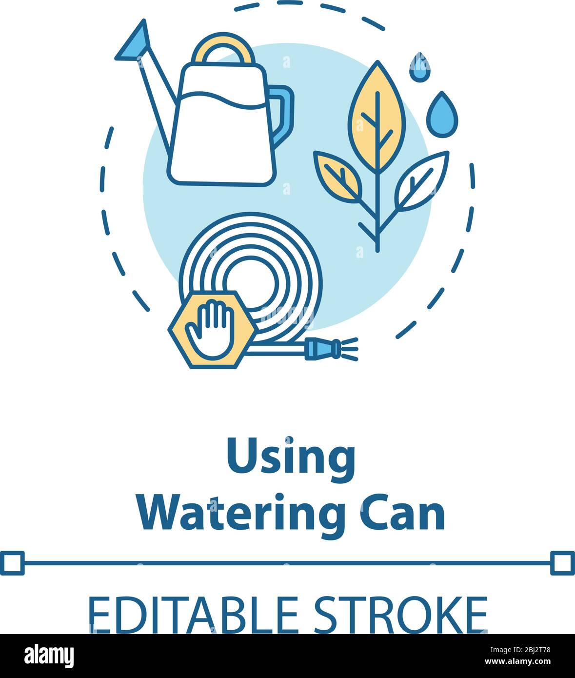 Using watering can concept icon Stock Vector Image & Art - Alamy