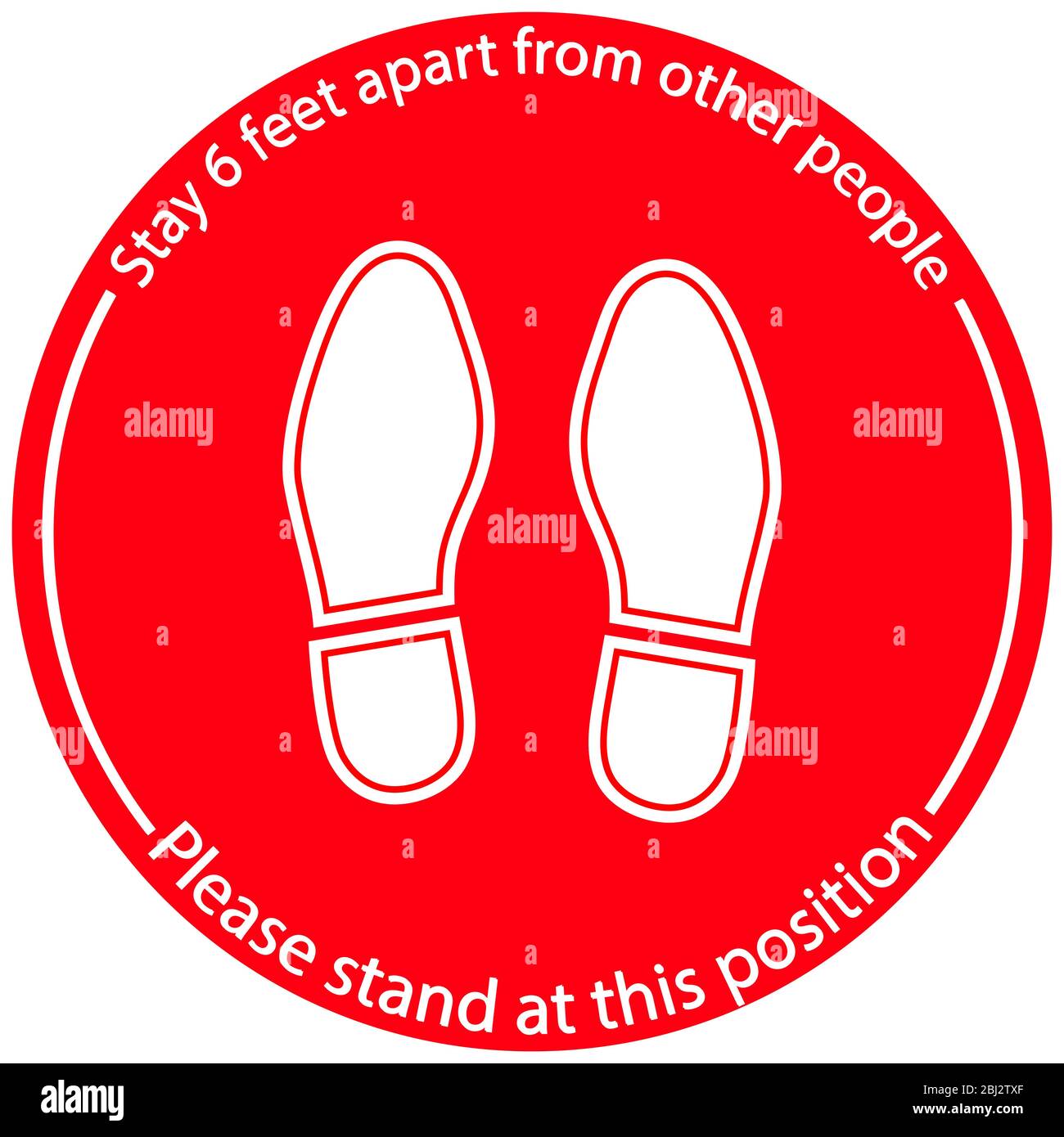 Foot Symbol Marking the standing position, the floor as markers for ...