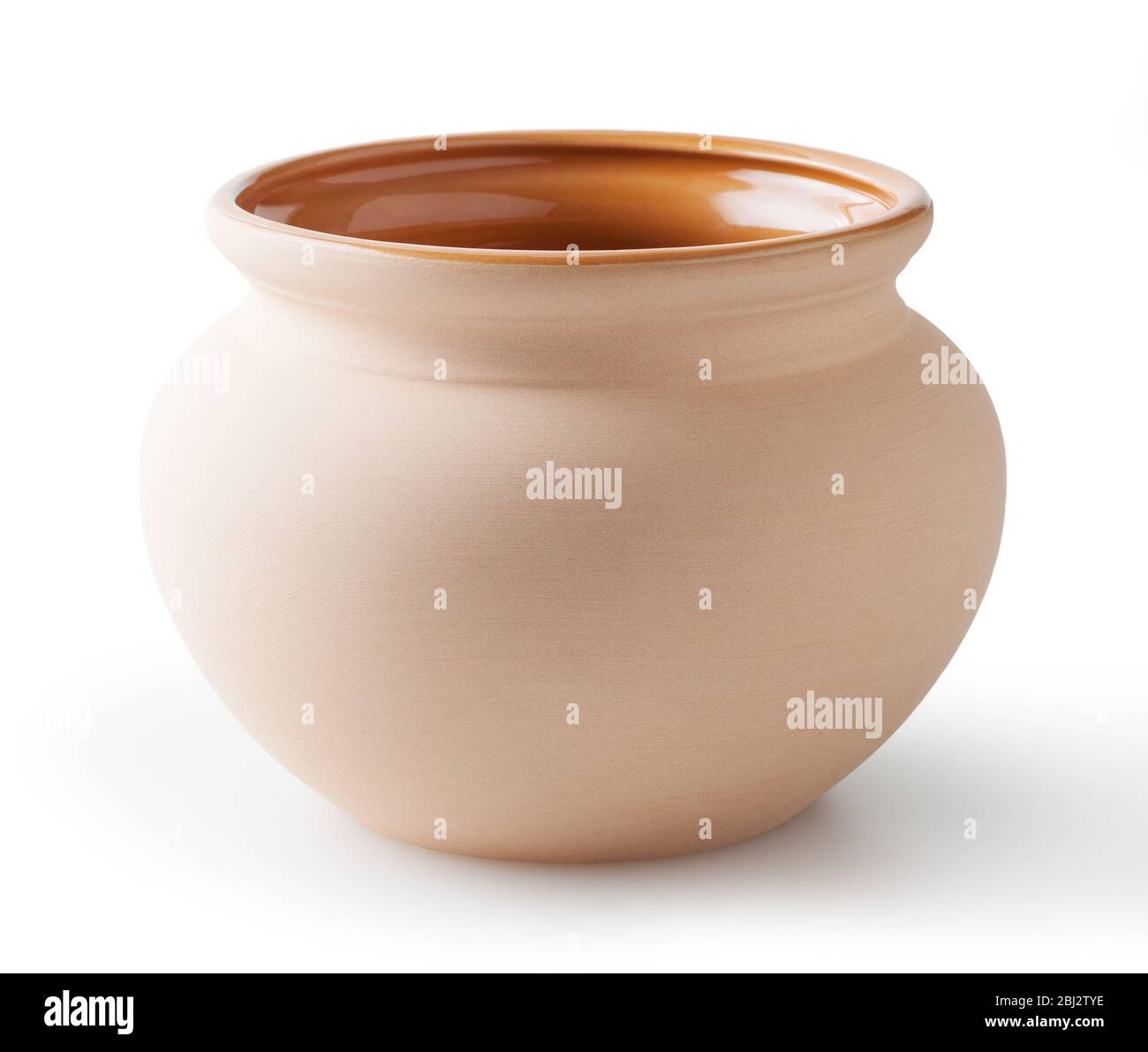 Clay pot isolated on white background with clipping path Stock Photo ...