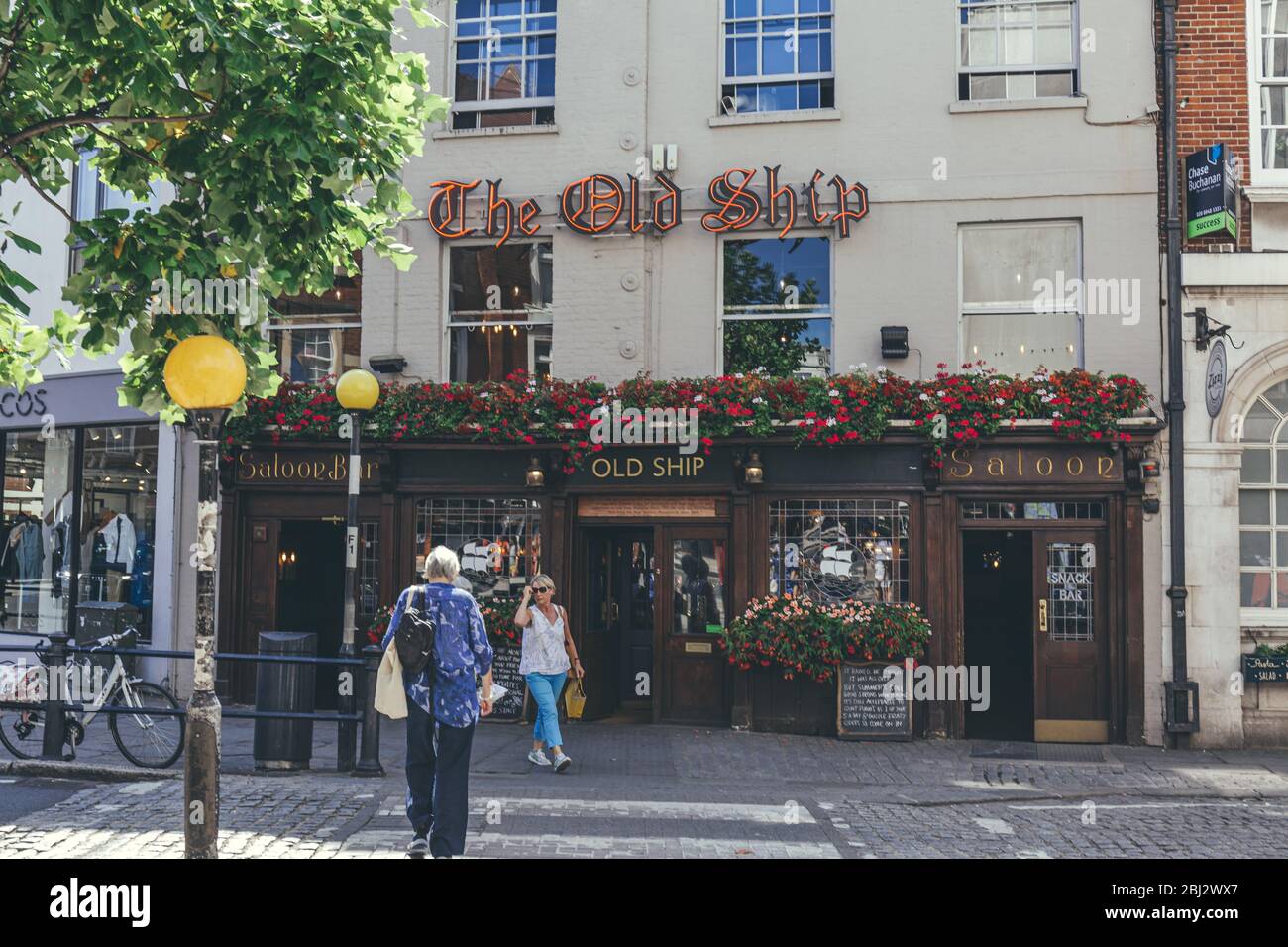 London/UK-1/08/18: the facade of Old Ship, a Grade II listed public ...