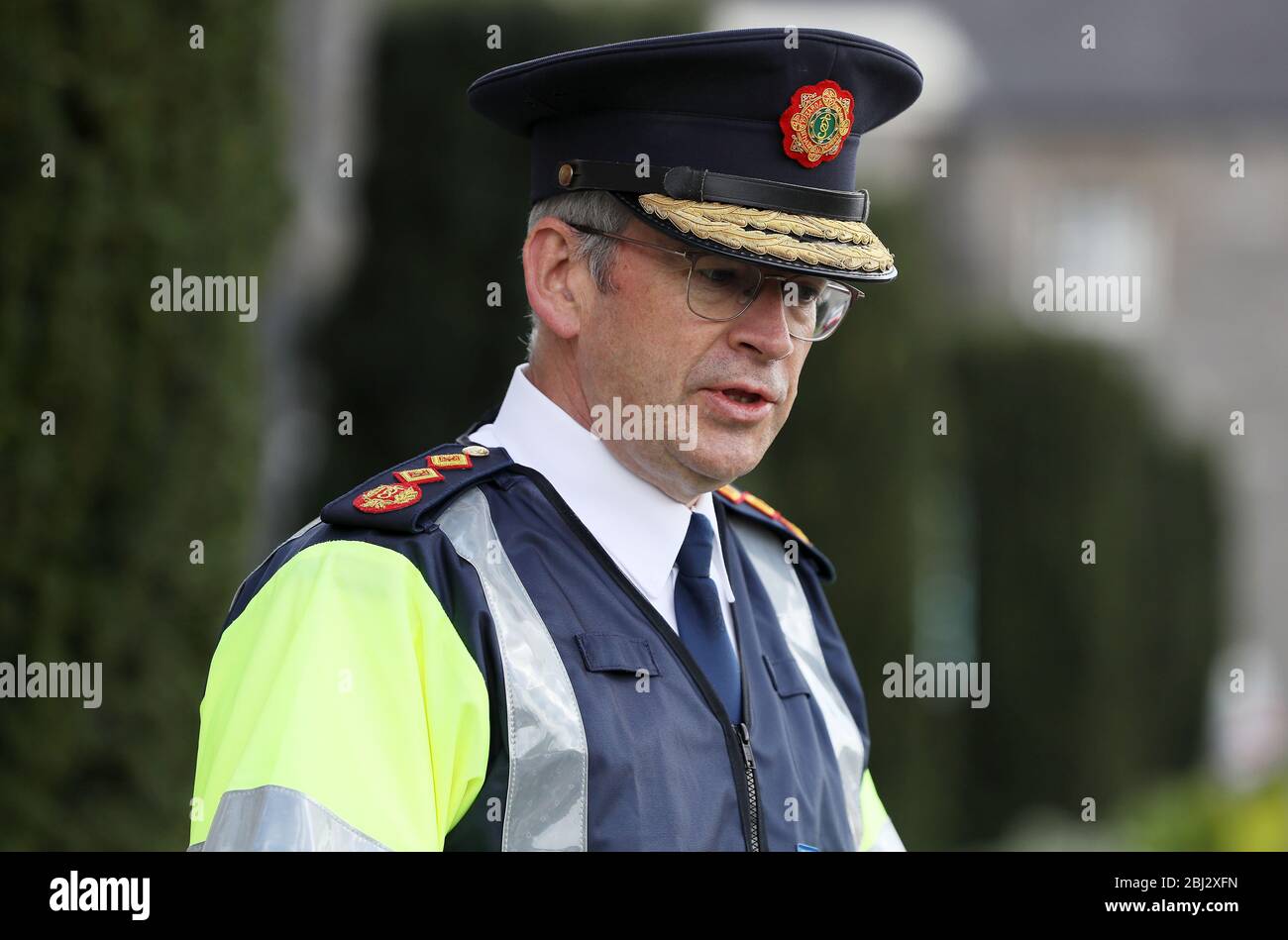 Garda Commissioner Drew Harris during a press conference outside Garda ...