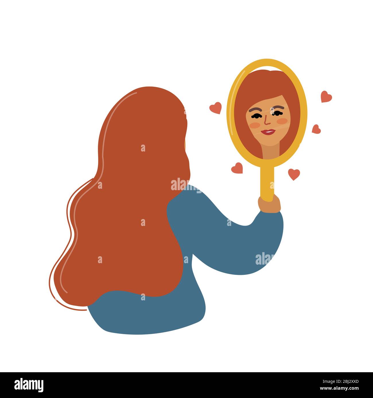 Reflection cartoon character Cut Out Stock Images & Pictures - Alamy
