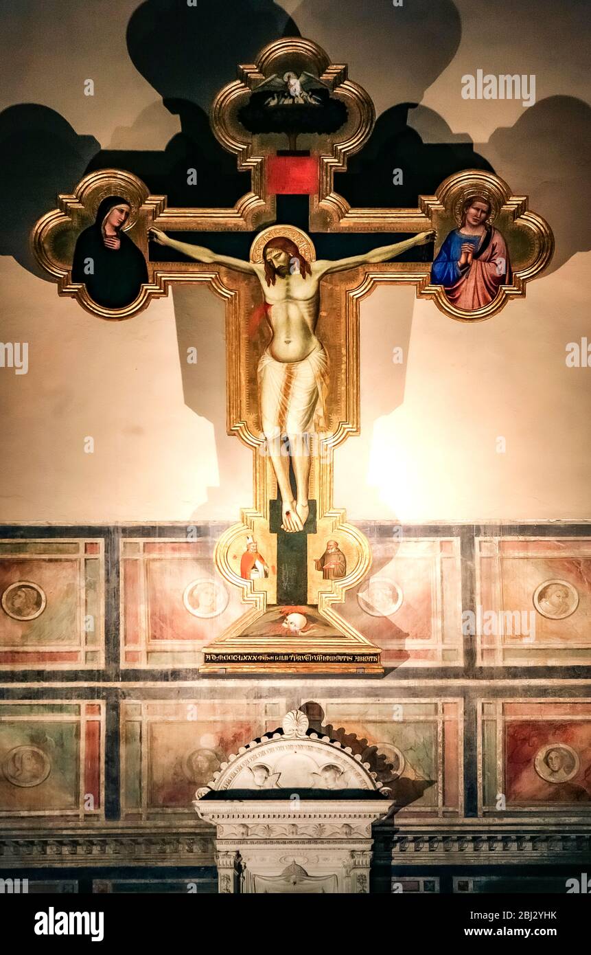 Italy Tuscany - Florence - Basilica of Santa Croce - Crucifix Stock ...