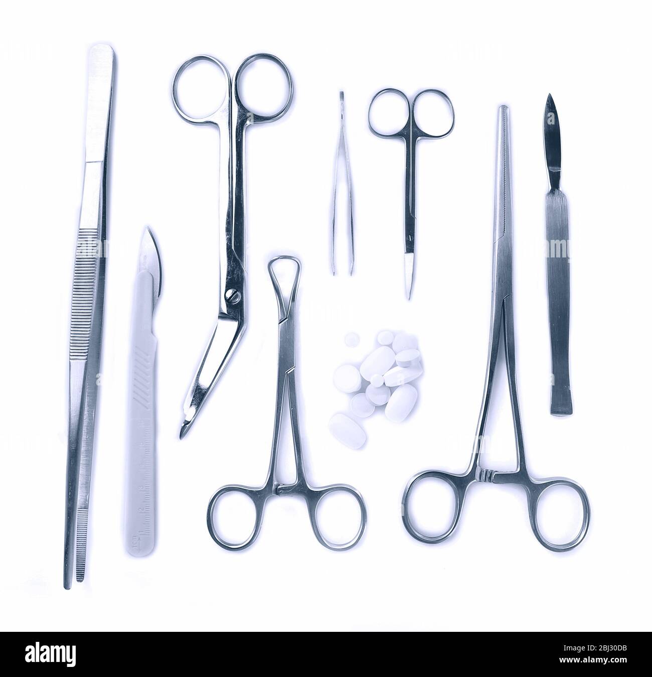 Surgery instruments isolated on white Stock Photo - Alamy