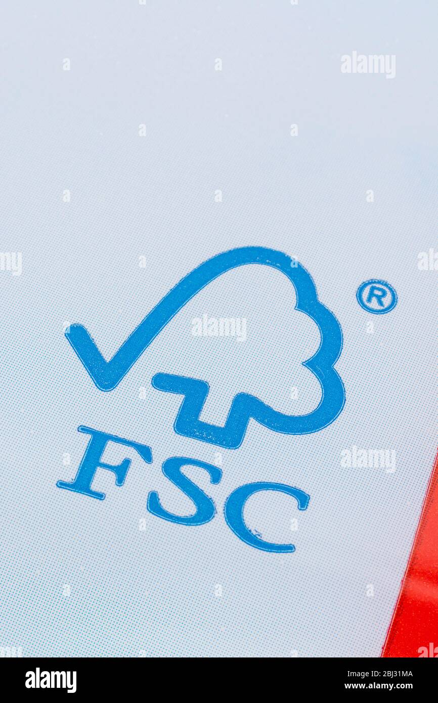 Recycling icons and pictograms + FSC / Forest Stewardship Council logo ...