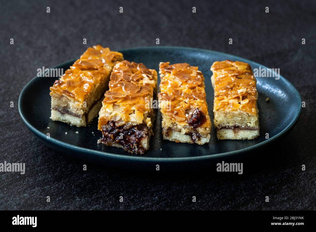 Scandinavian Dessert Swedish Tosca Cake Slices / Toscakaka. Traditional ...