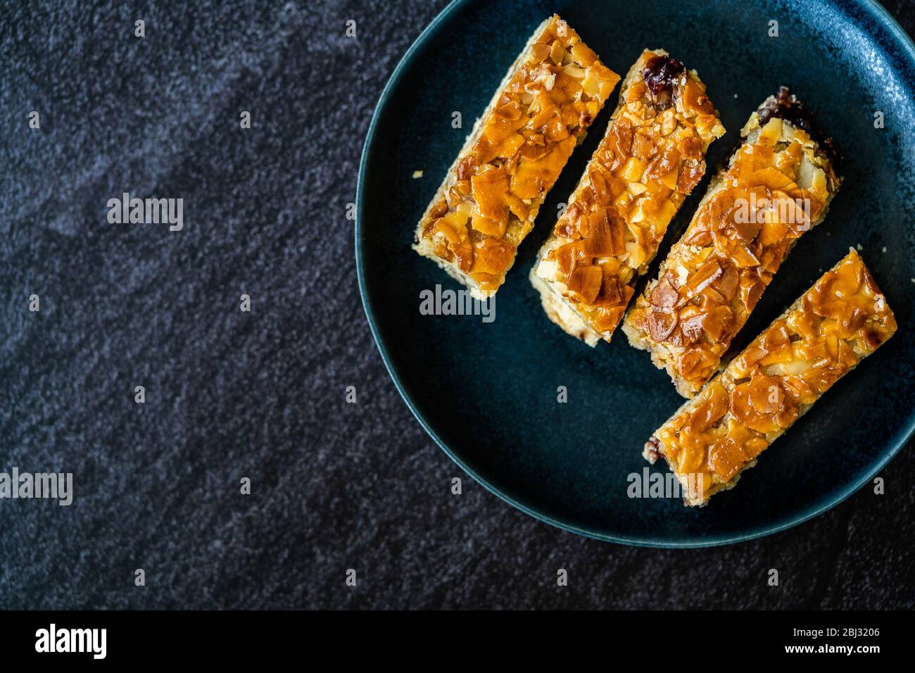Scandinavian Dessert Swedish Tosca Cake Slices / Toscakaka. Traditional ...