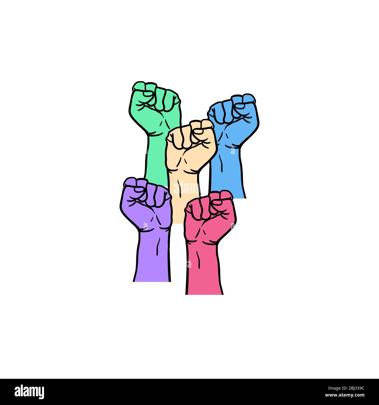 hands clenched vector graphic design illustration Stock Vector Image ...