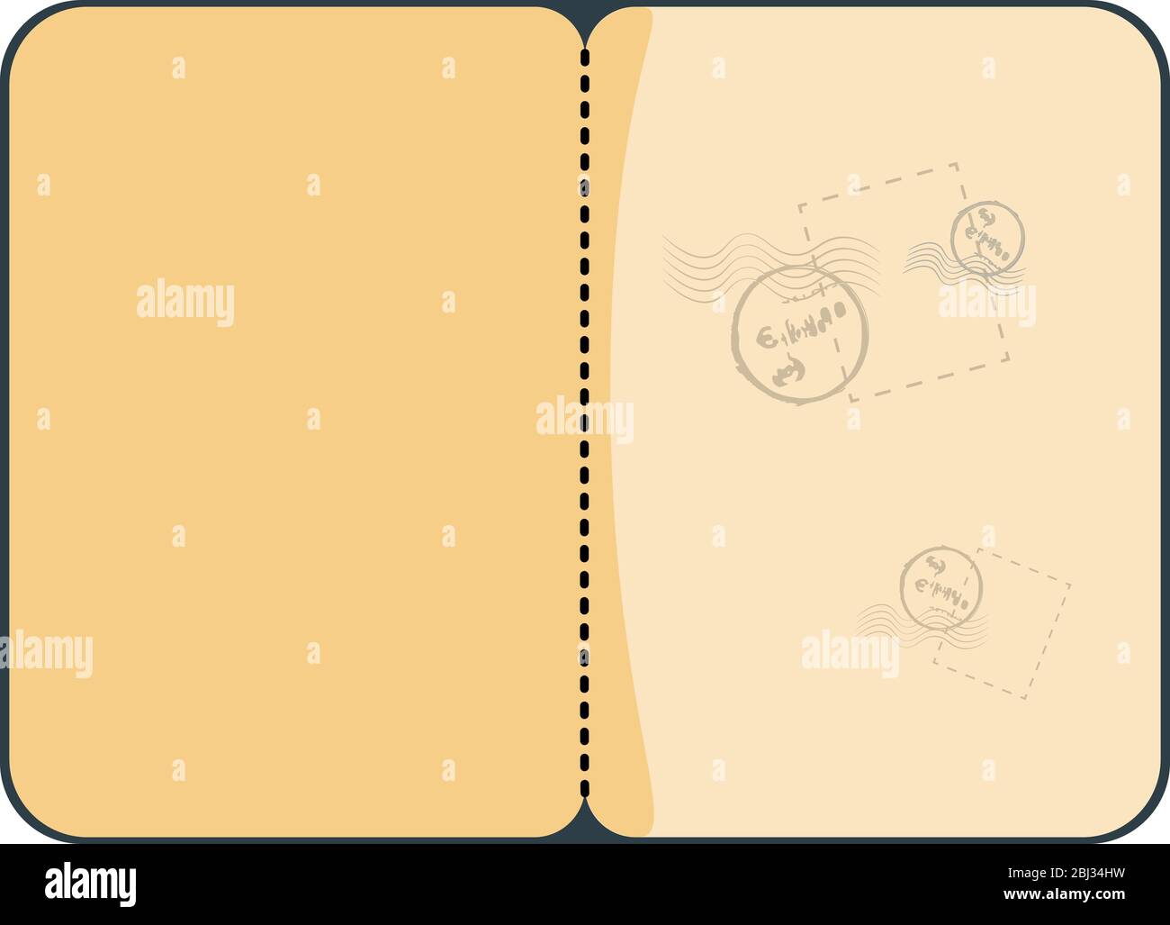 Open passport Stock Vector Images - Alamy