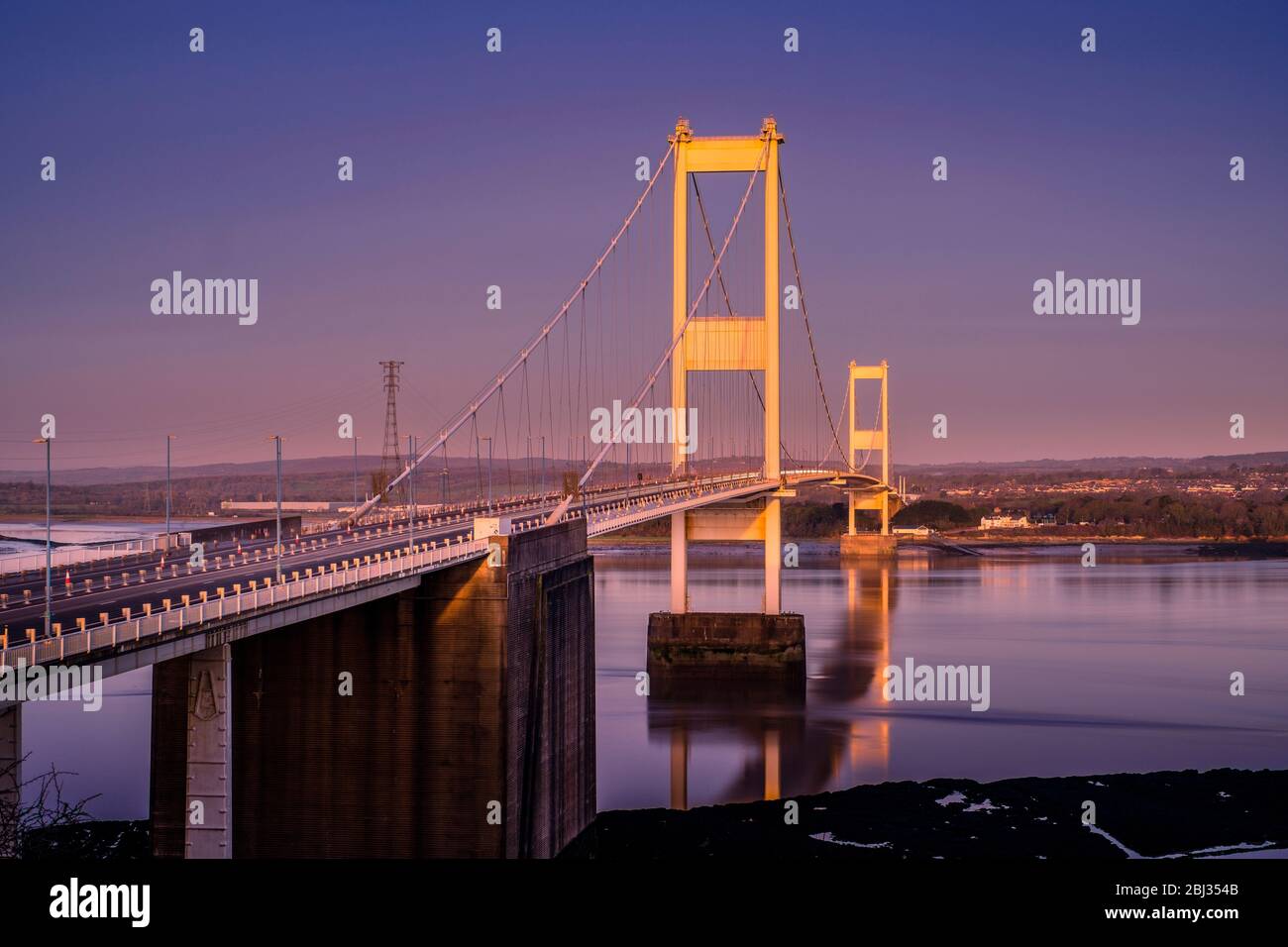 The first Severn bridge carries the M48 across the Bristol Channel to ...