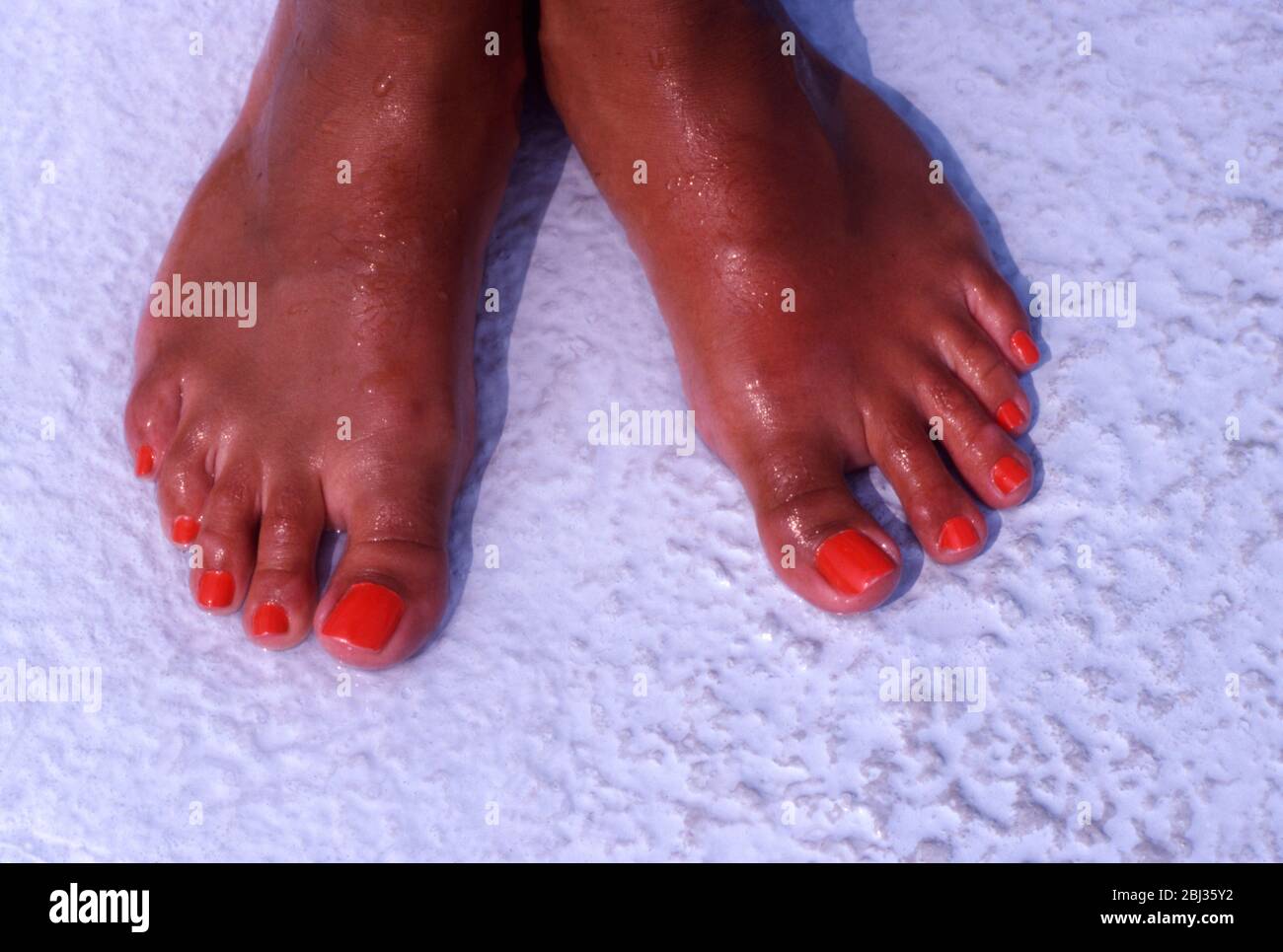 Persian Girls Red Toenails