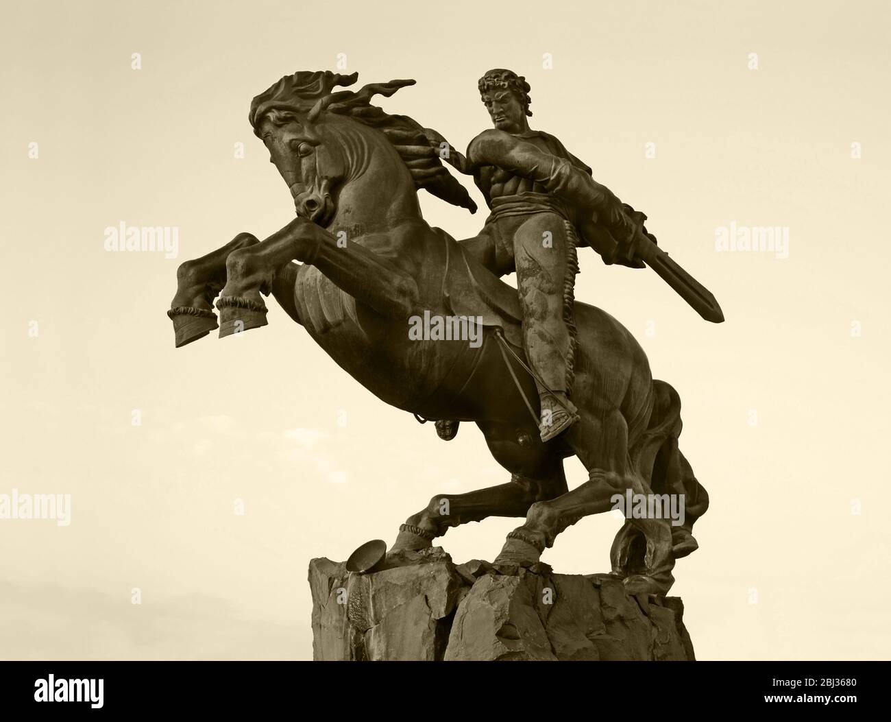 Statue of David of Sassoun in Yerevan. Armenia Stock Photo - Alamy