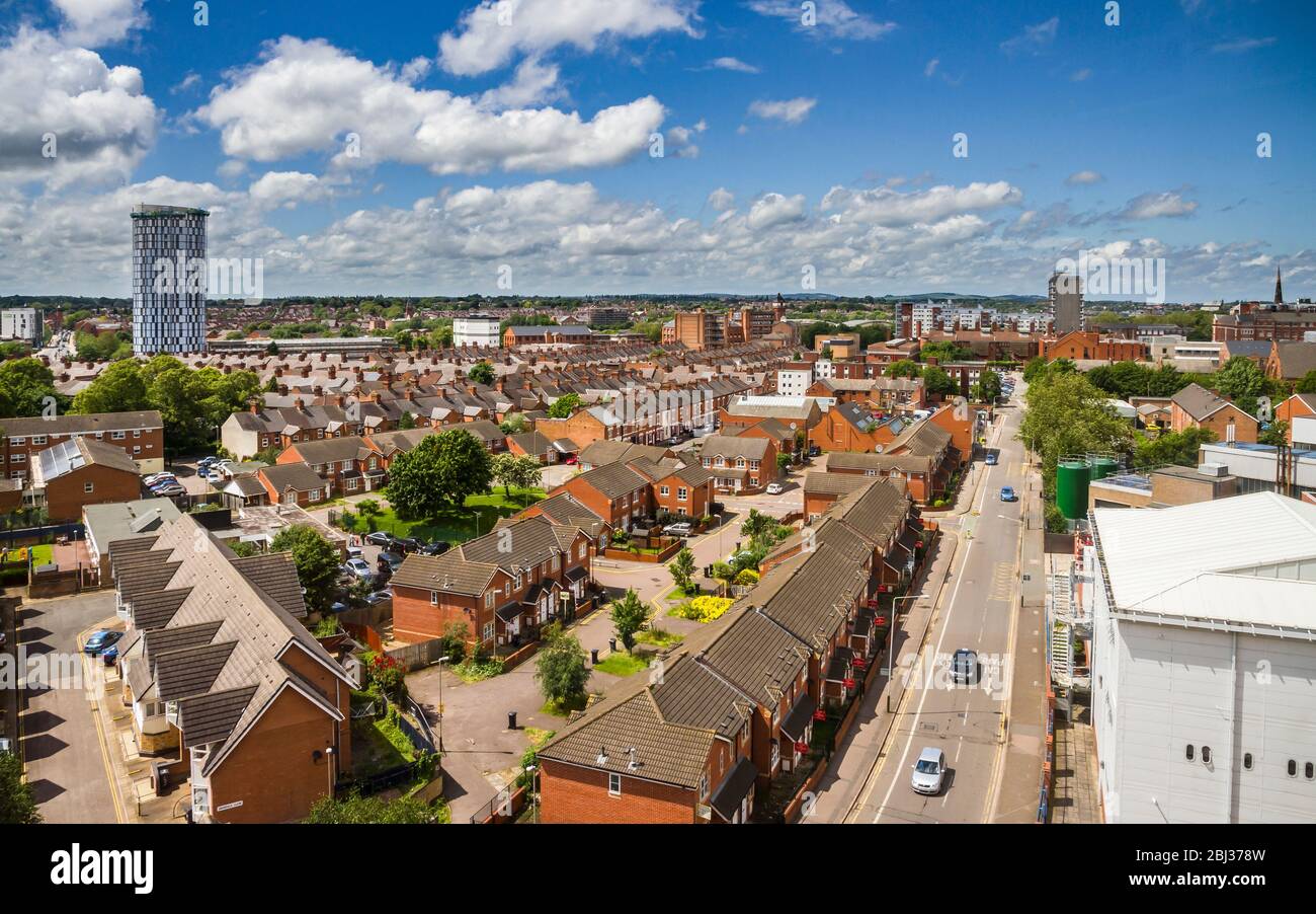 Leicester leicestershire aerial hi-res stock photography and images - Alamy