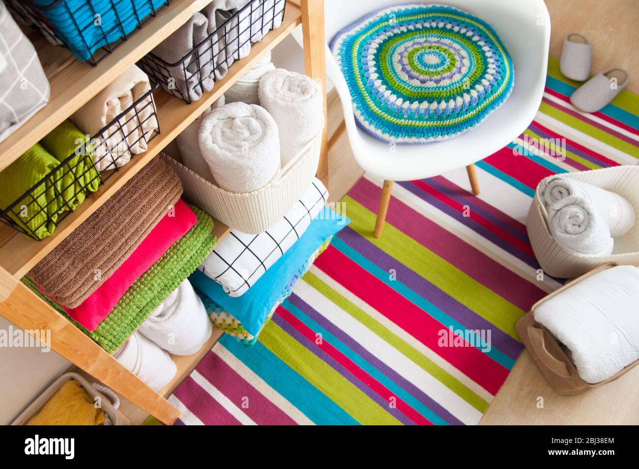 Neatly folded sheets hi-res stock photography and images - Alamy