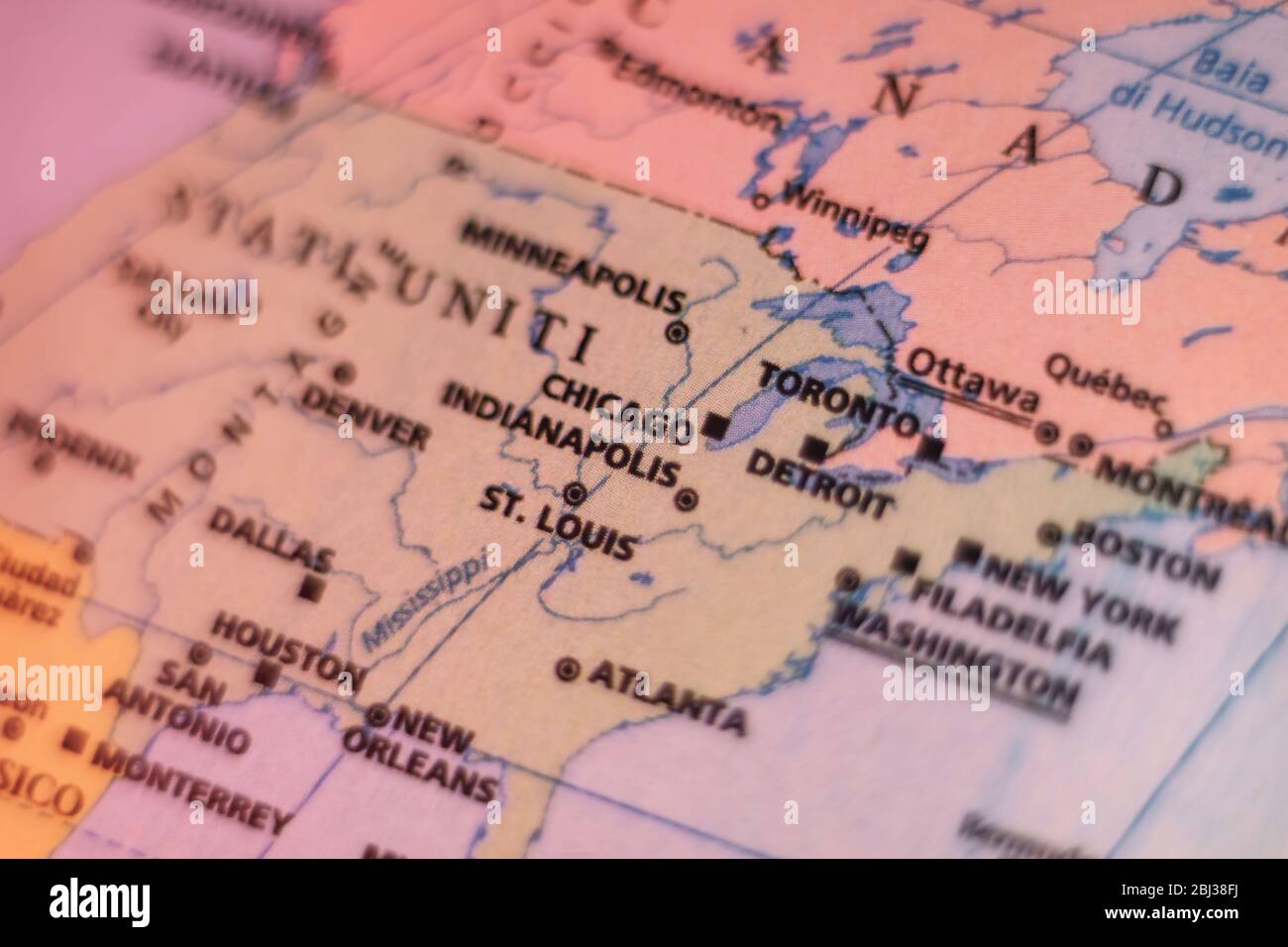 Beautiful Blurred background map, concept of travel Stock Photo - Alamy