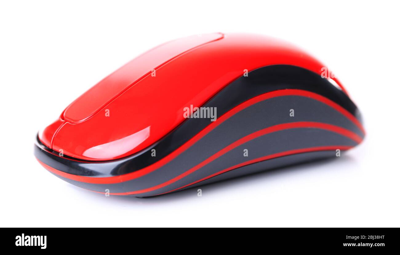 Wireless computer mouse isolated on white background Stock Photo - Alamy