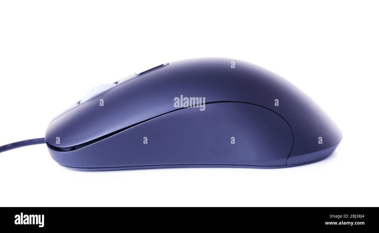 Computer mouse with cord isolated on white background Stock Photo - Alamy