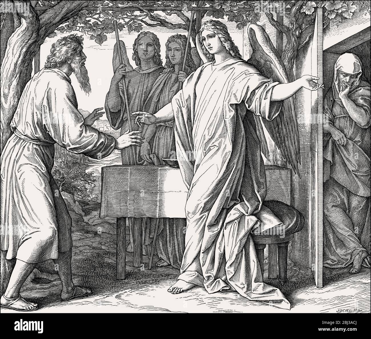 Abraham's Three Visitors, Old Testament, by Julius Schnorr von ...