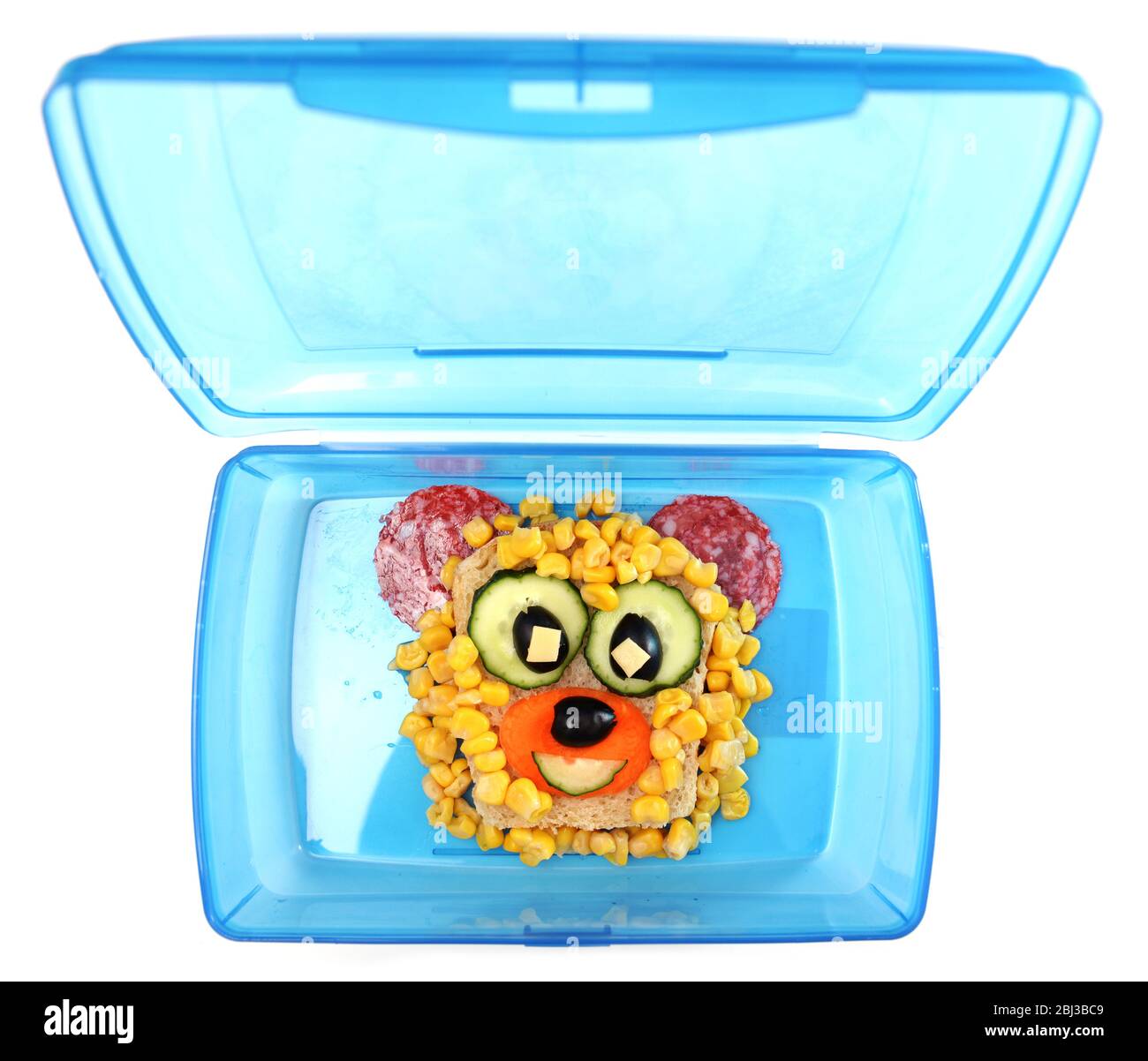 Lunch in blue box Cut Out Stock Images & Pictures - Alamy