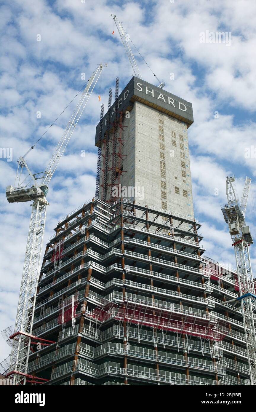 The construction of the Shard, London, UK. July 2010 Stock Photo - Alamy