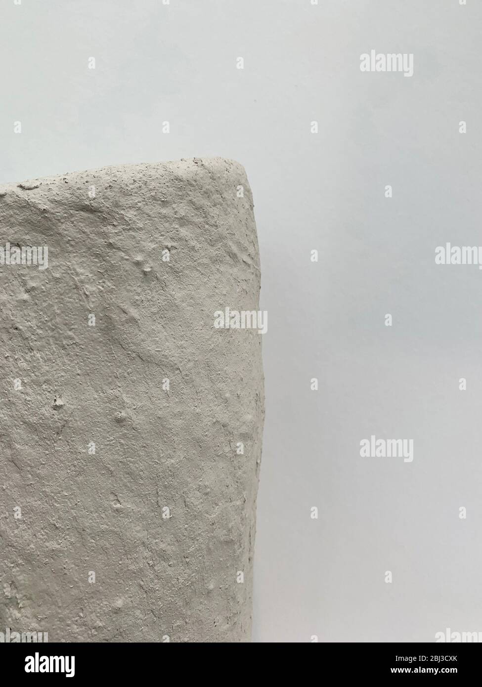 Close up view of natural ceramic object on white background Stock Photo ...