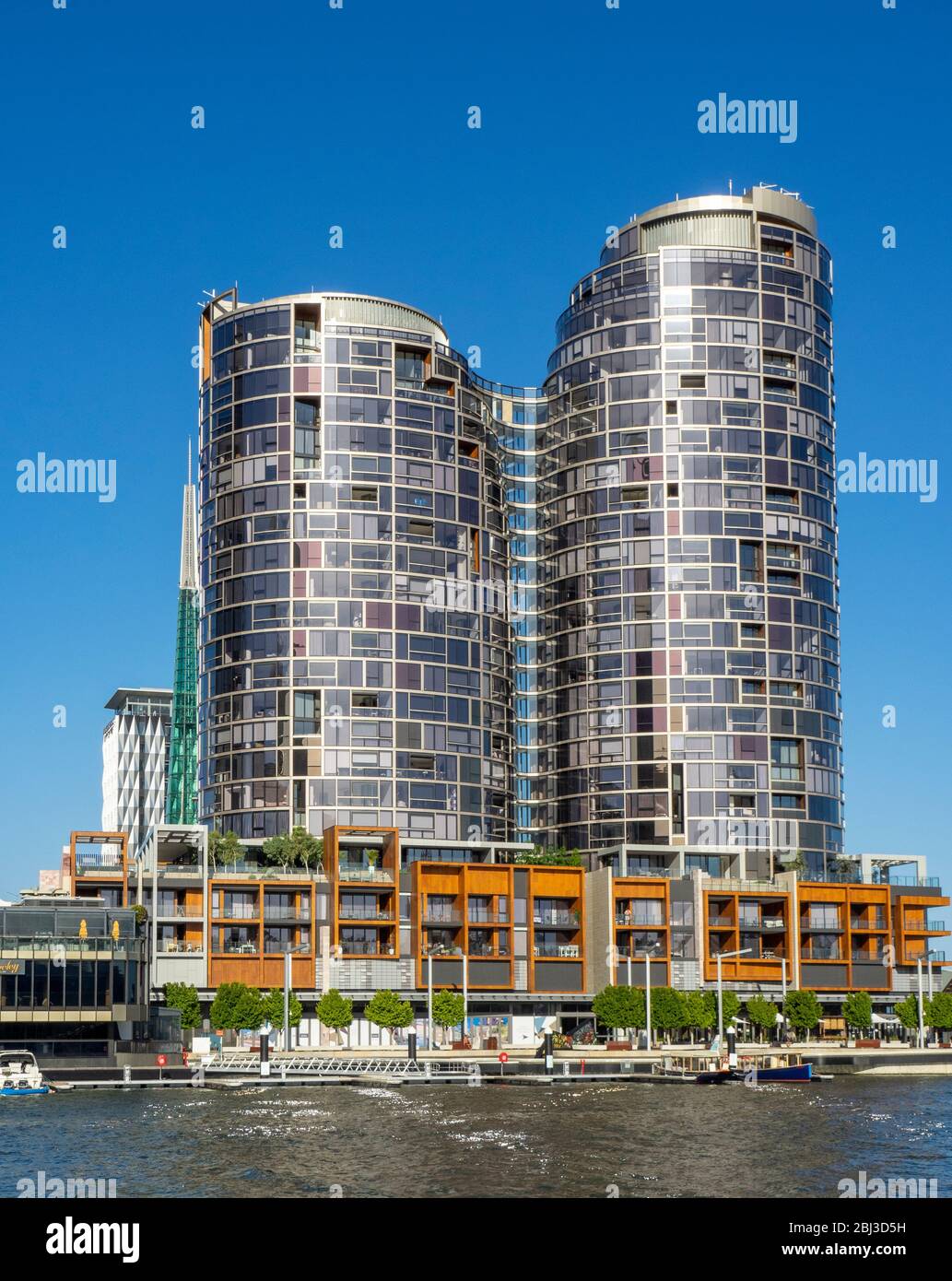 Luxury residential apartment towers at Elizabeth Quay Perth Western ...