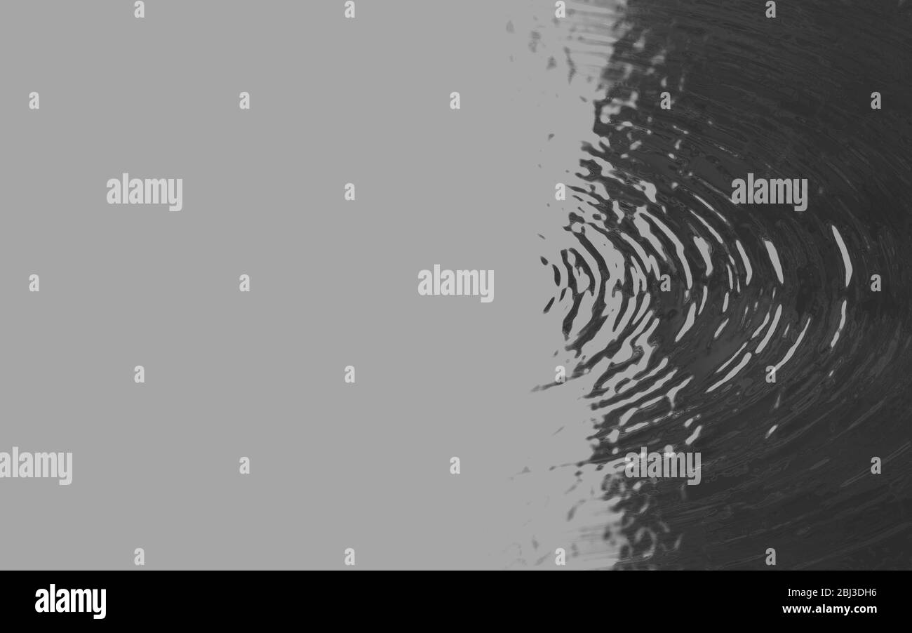 Angled perspective of water ripples reflection forming a border for ...