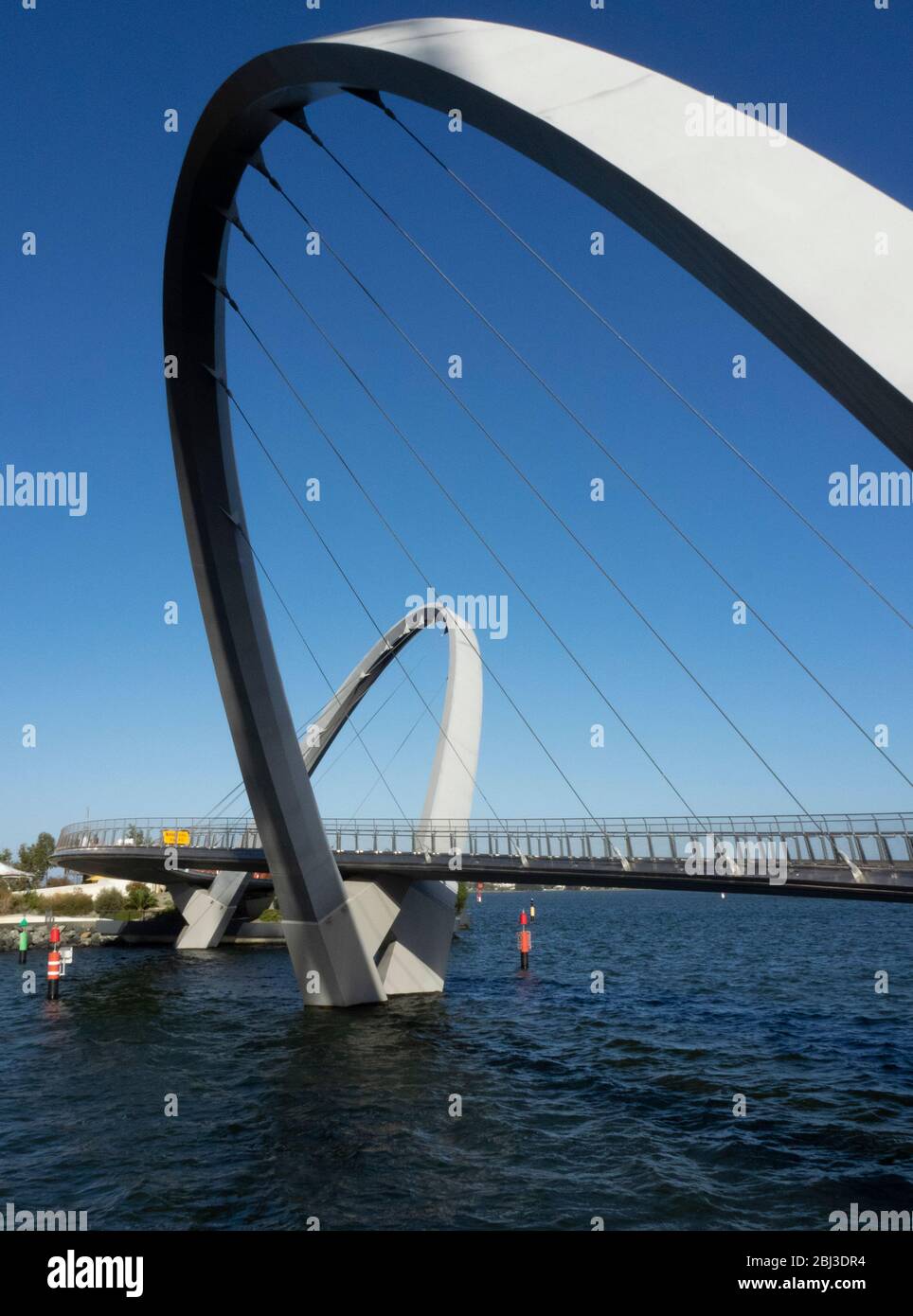 Elizabeth Quay Bridge a pedestrian bridge at Elizabeth Quay Perth ...