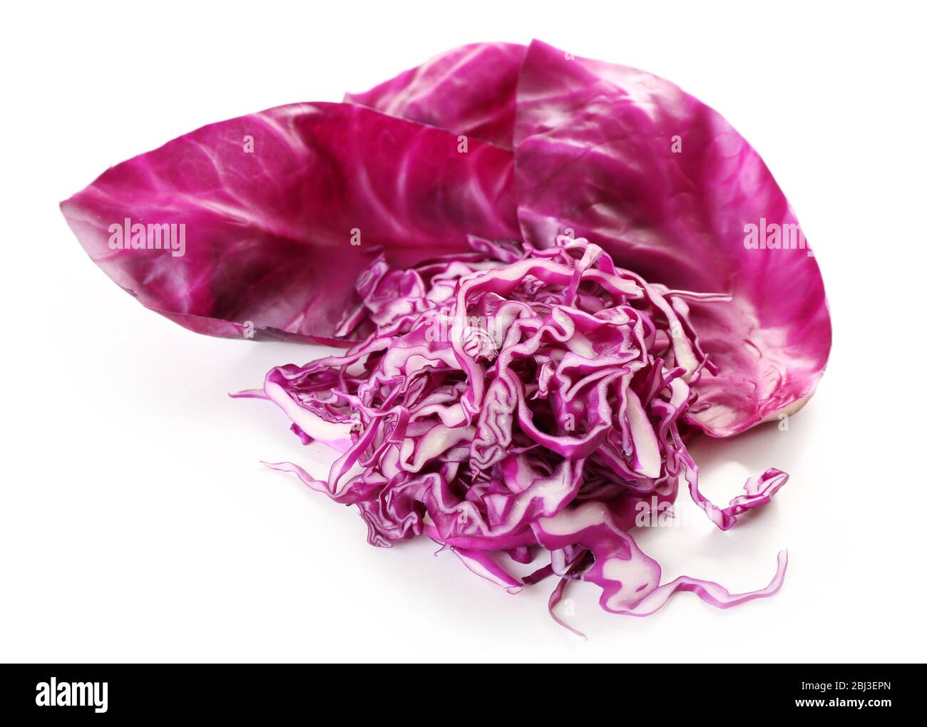 Cut red cabbage isolated on white Stock Photo - Alamy