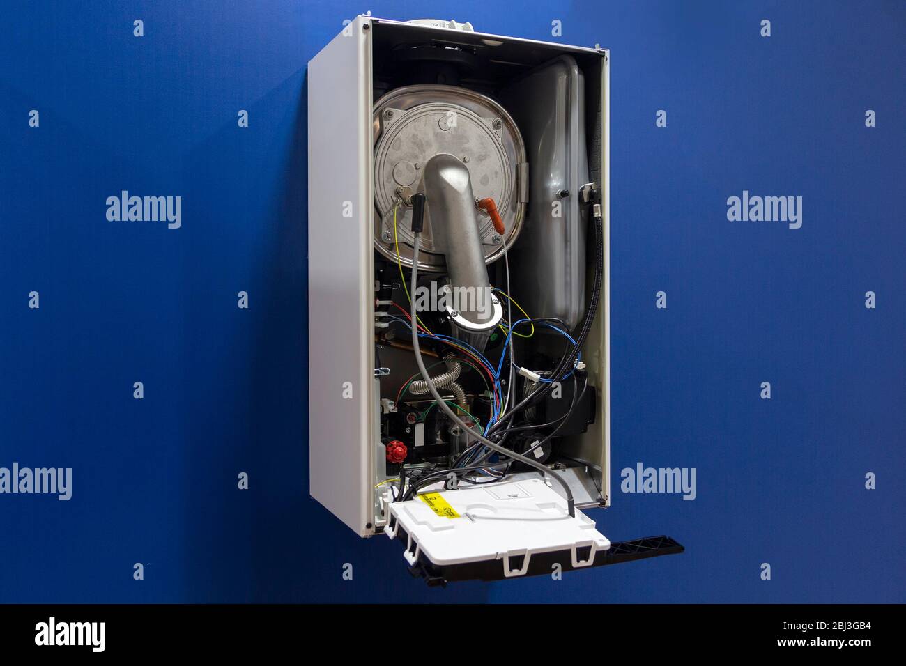 Internal view of the gas water heater boiler for home heating Stock ...