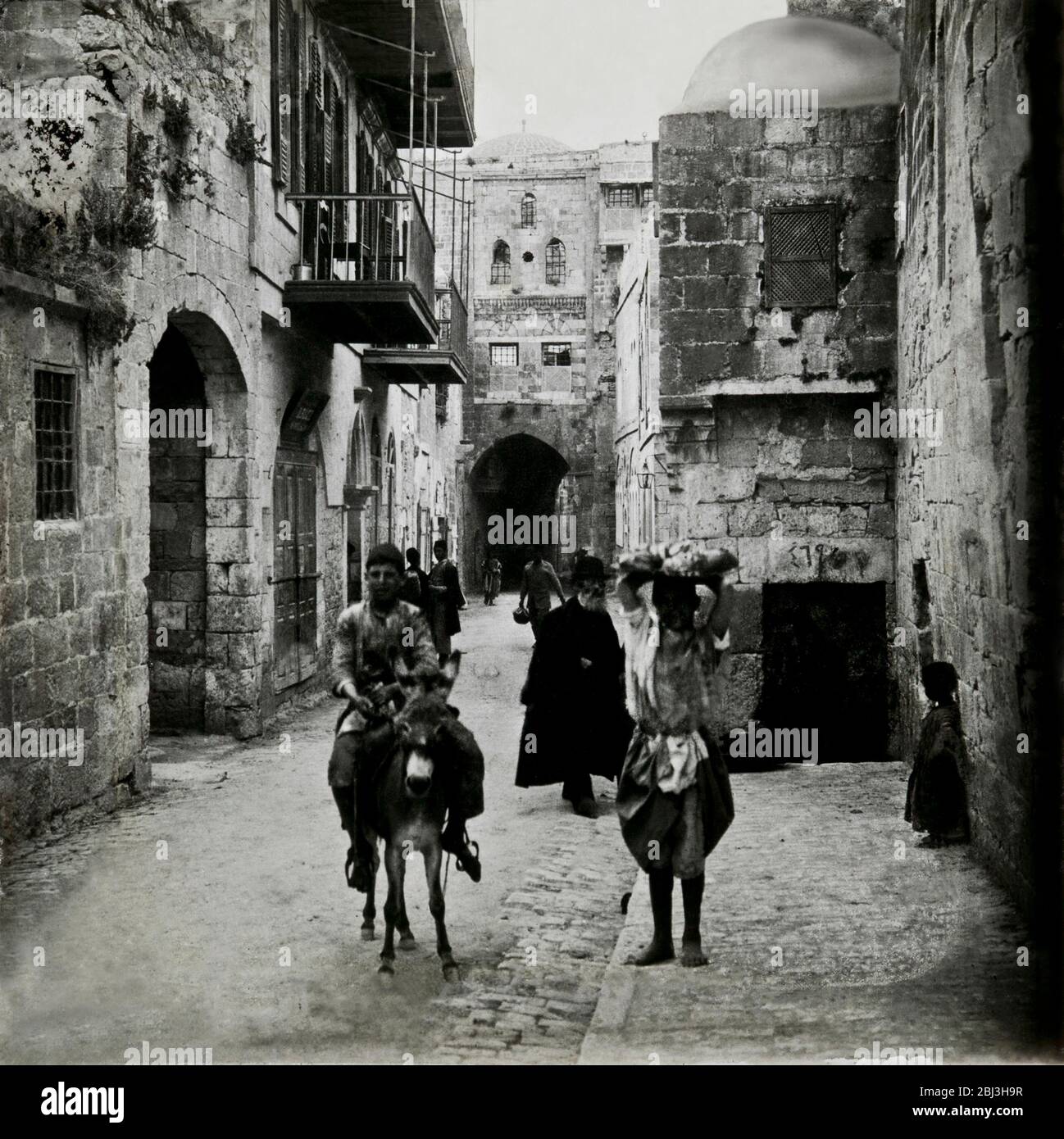 Palestinian, Middle Eastern towns and cities circa 1900 of medieval ...