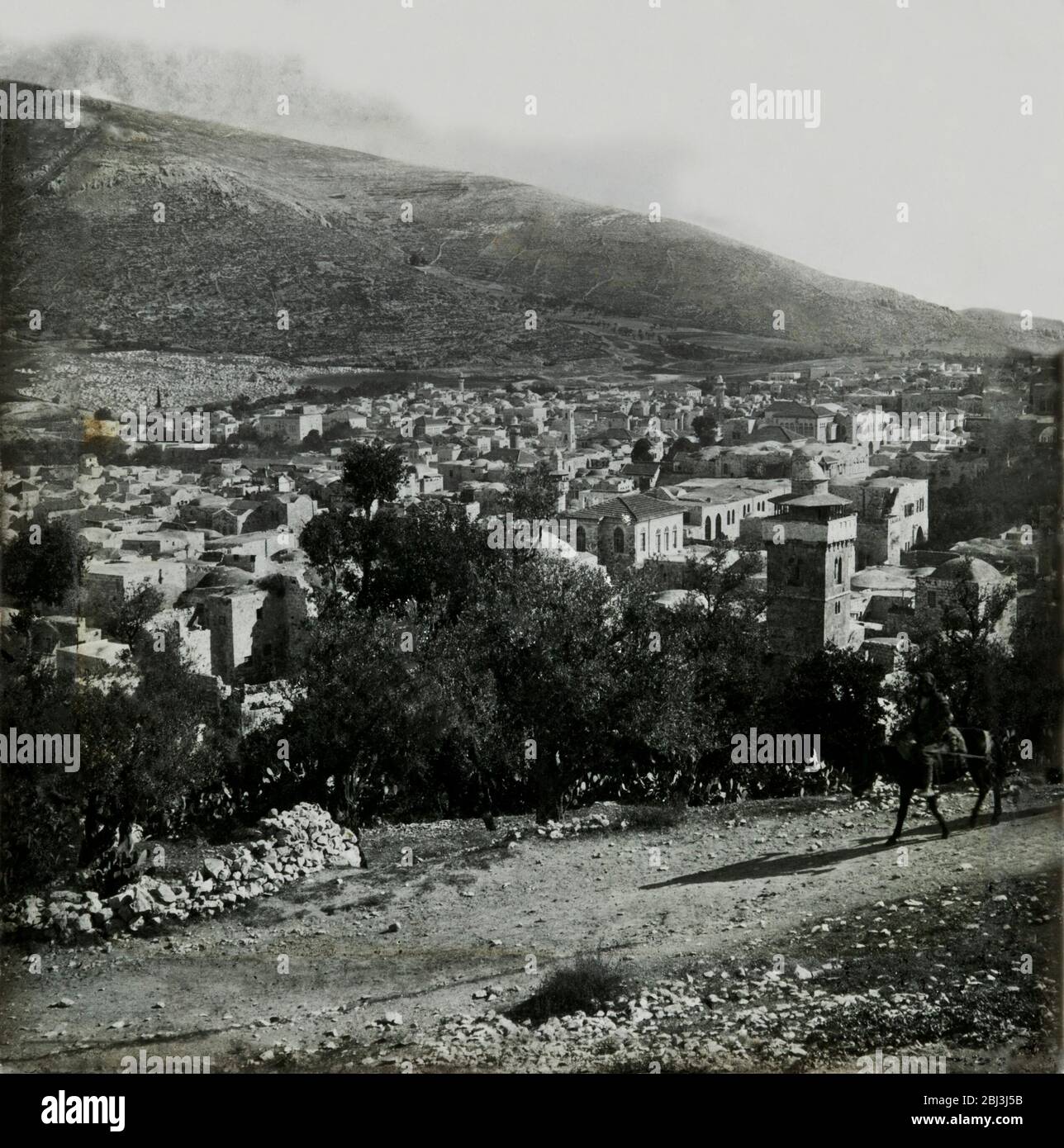 Palestinian, Middle Eastern towns and cities circa 1900 of medieval ...