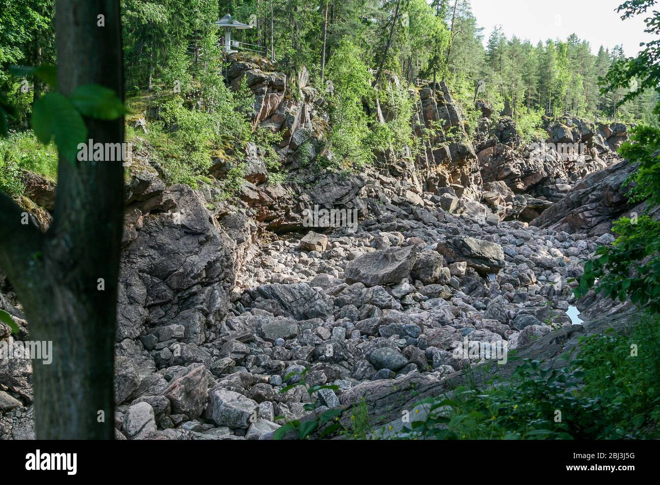 Rocky river without water Stock Photo - Alamy