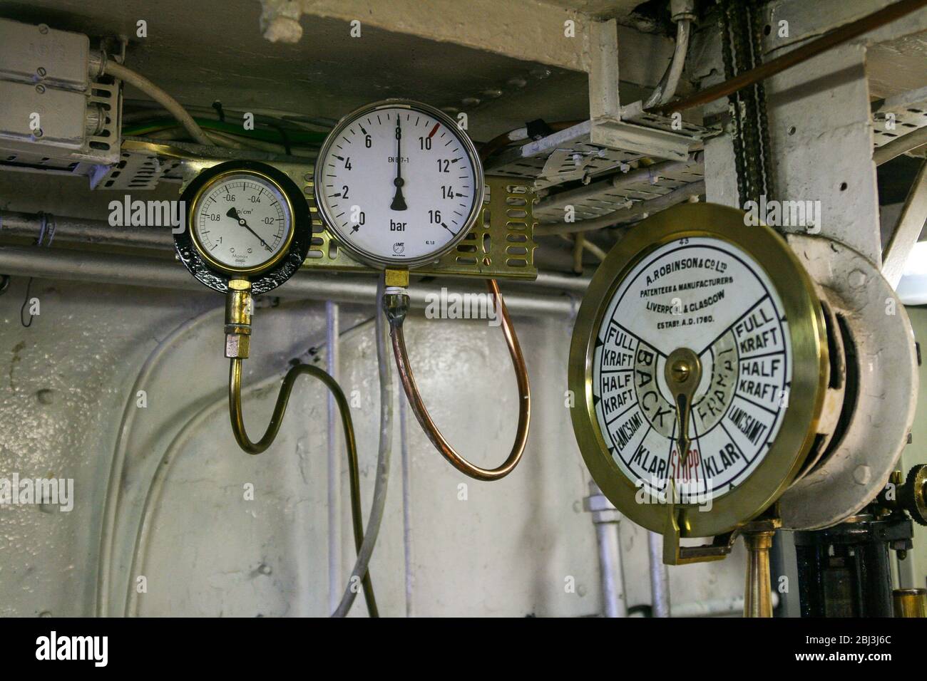 Old vintage ship meters and instruments Stock Photo - Alamy
