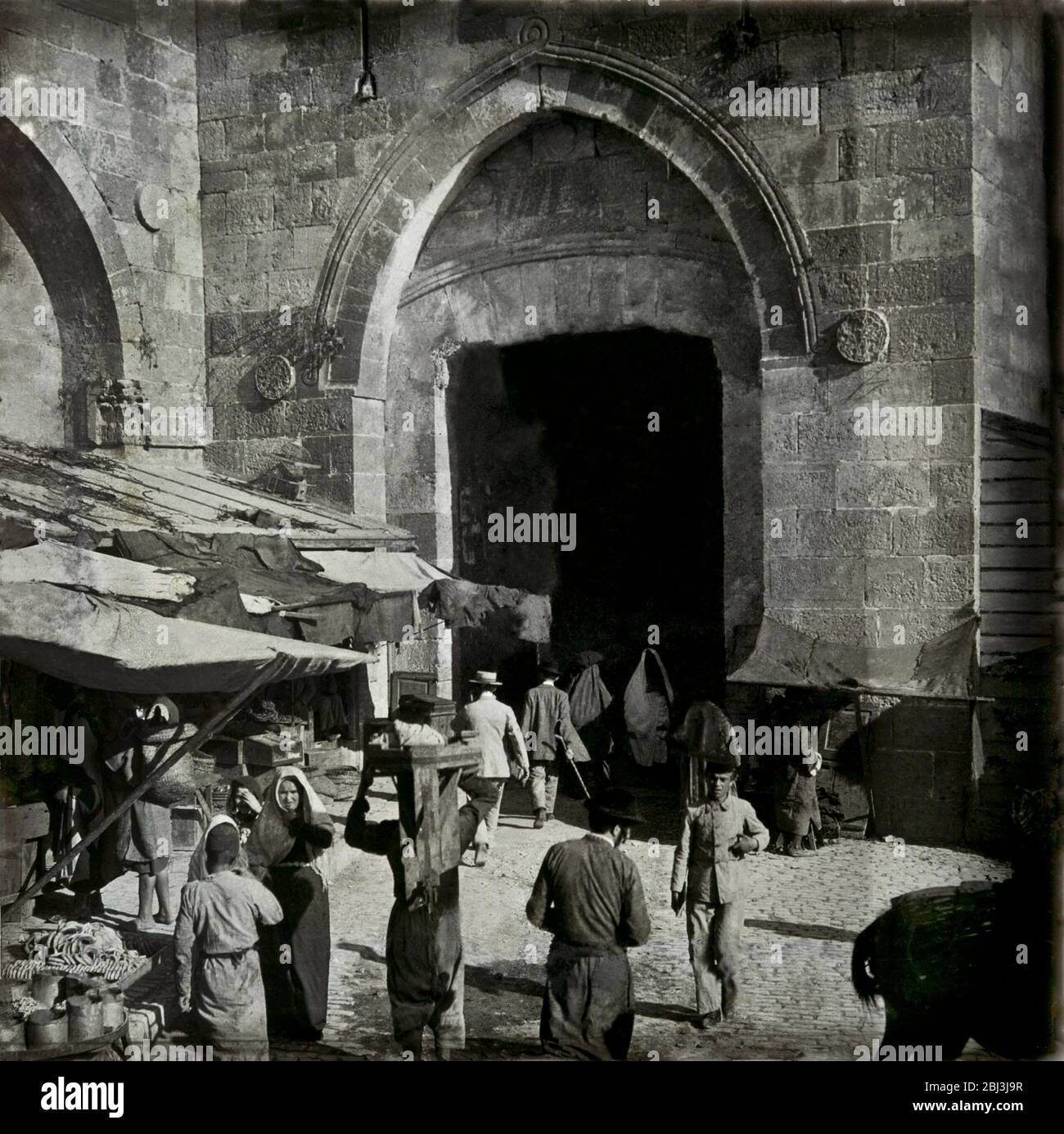 Palestinian, Middle Eastern towns and cities circa 1900 of medieval ...