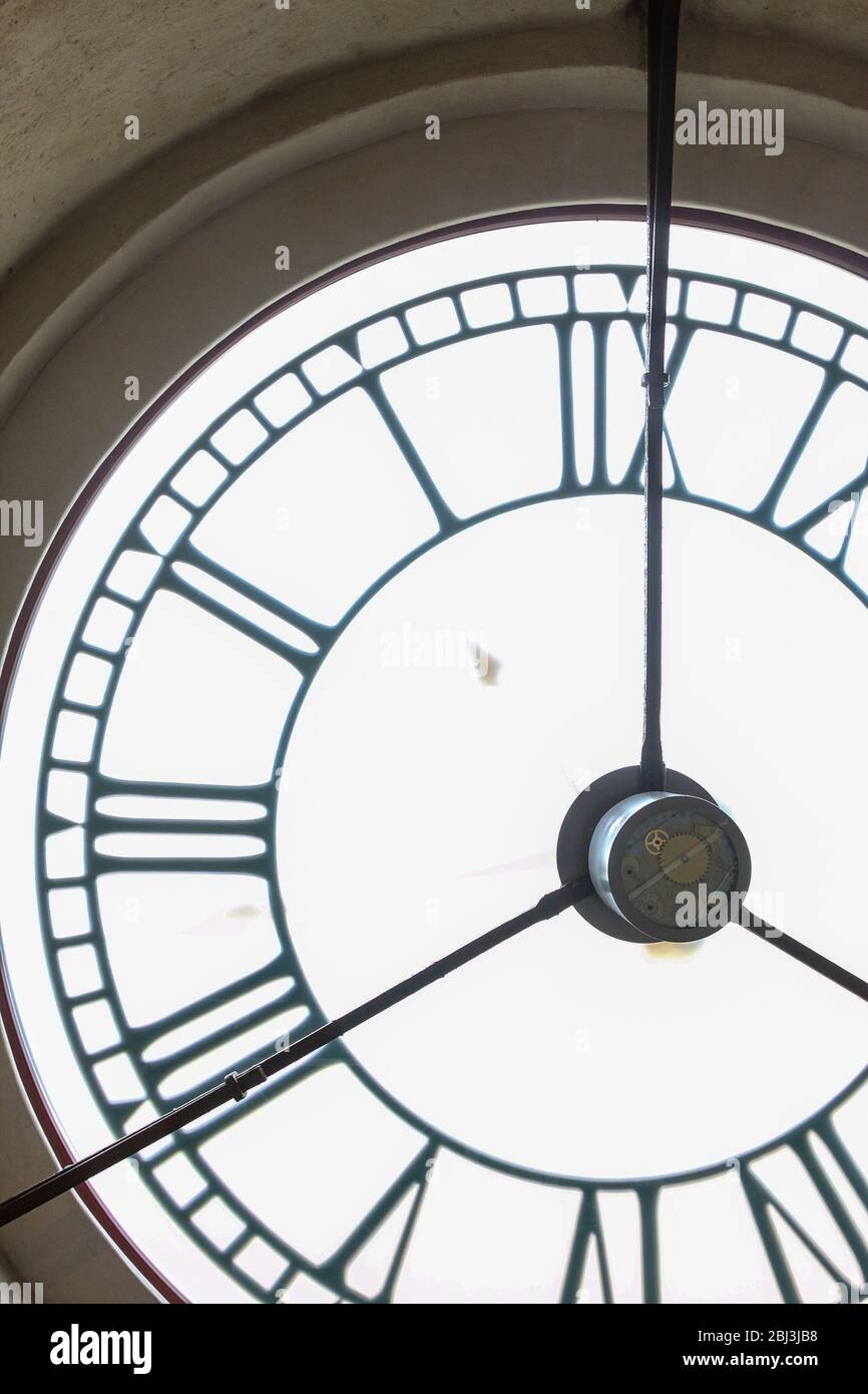 Inside an old church clock Stock Photo - Alamy
