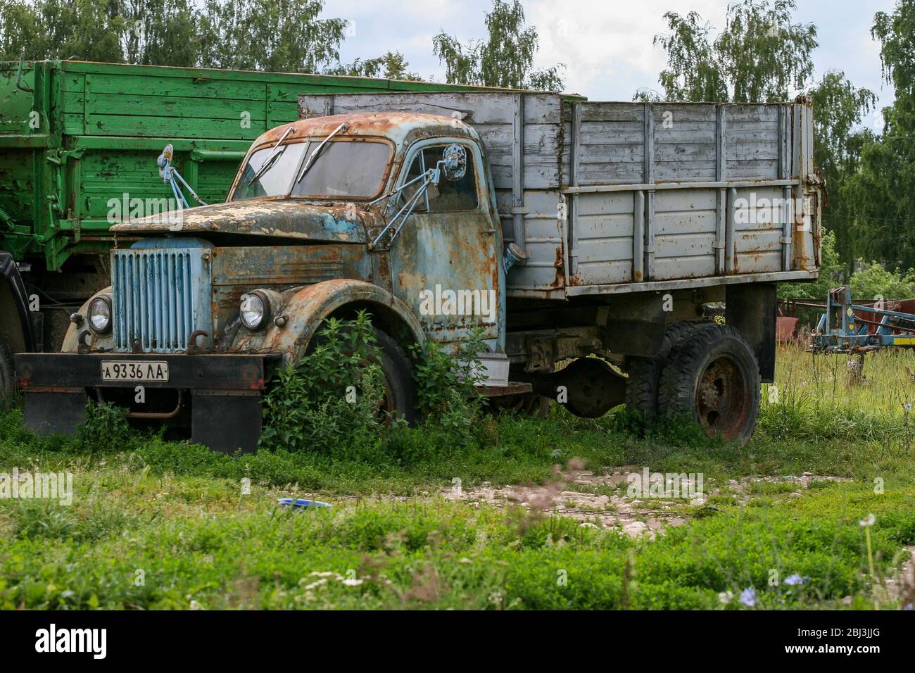 Old vintage soviet union truck Stock Photo - Alamy
