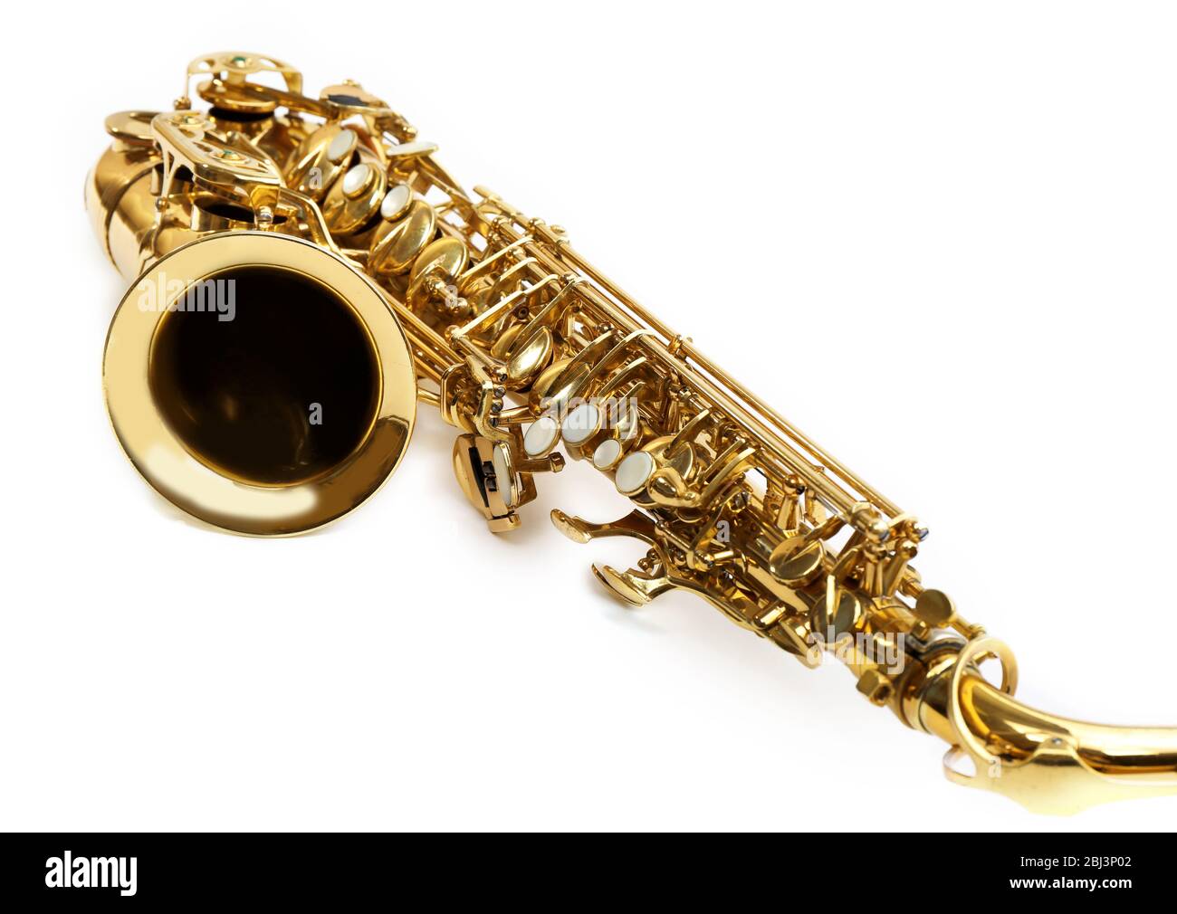 Closeup saxophone detail Cut Out Stock Images & Pictures - Alamy