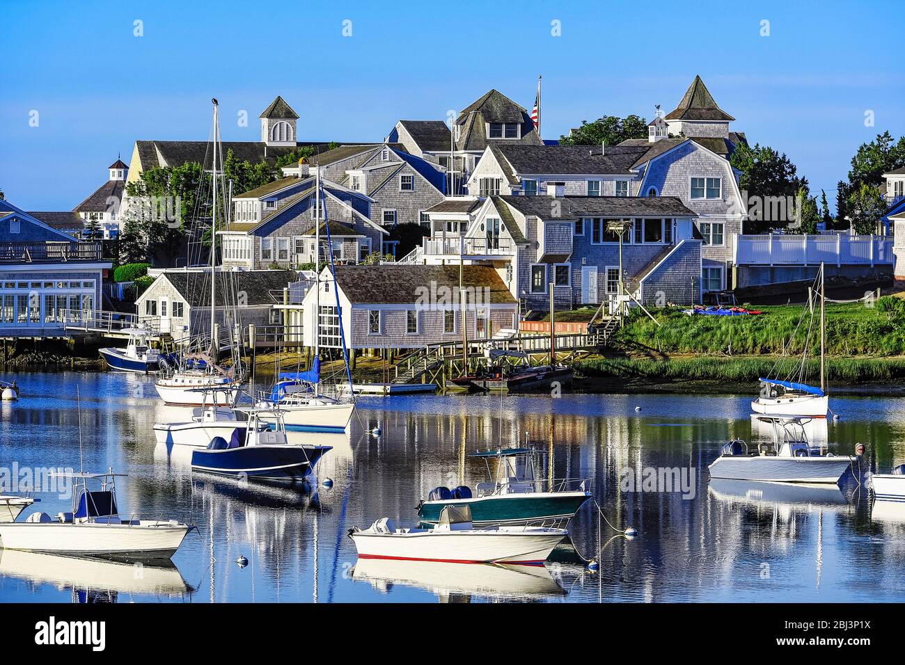 Wychmere Harbour at Harwich on Cape Cod in Massachusetts Stock Photo ...
