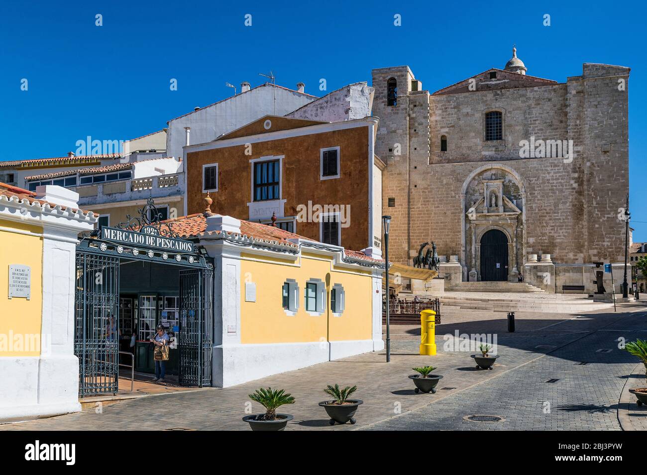 Town of Mahon in Menorca Stock Photo - Alamy