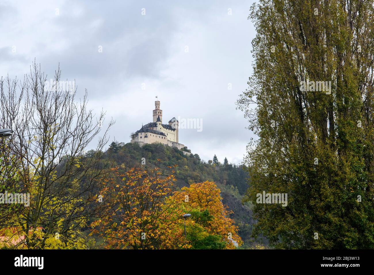 Marksburg Castle, Braubach, Rhineland-Palatinate, Germany Stock Photo ...