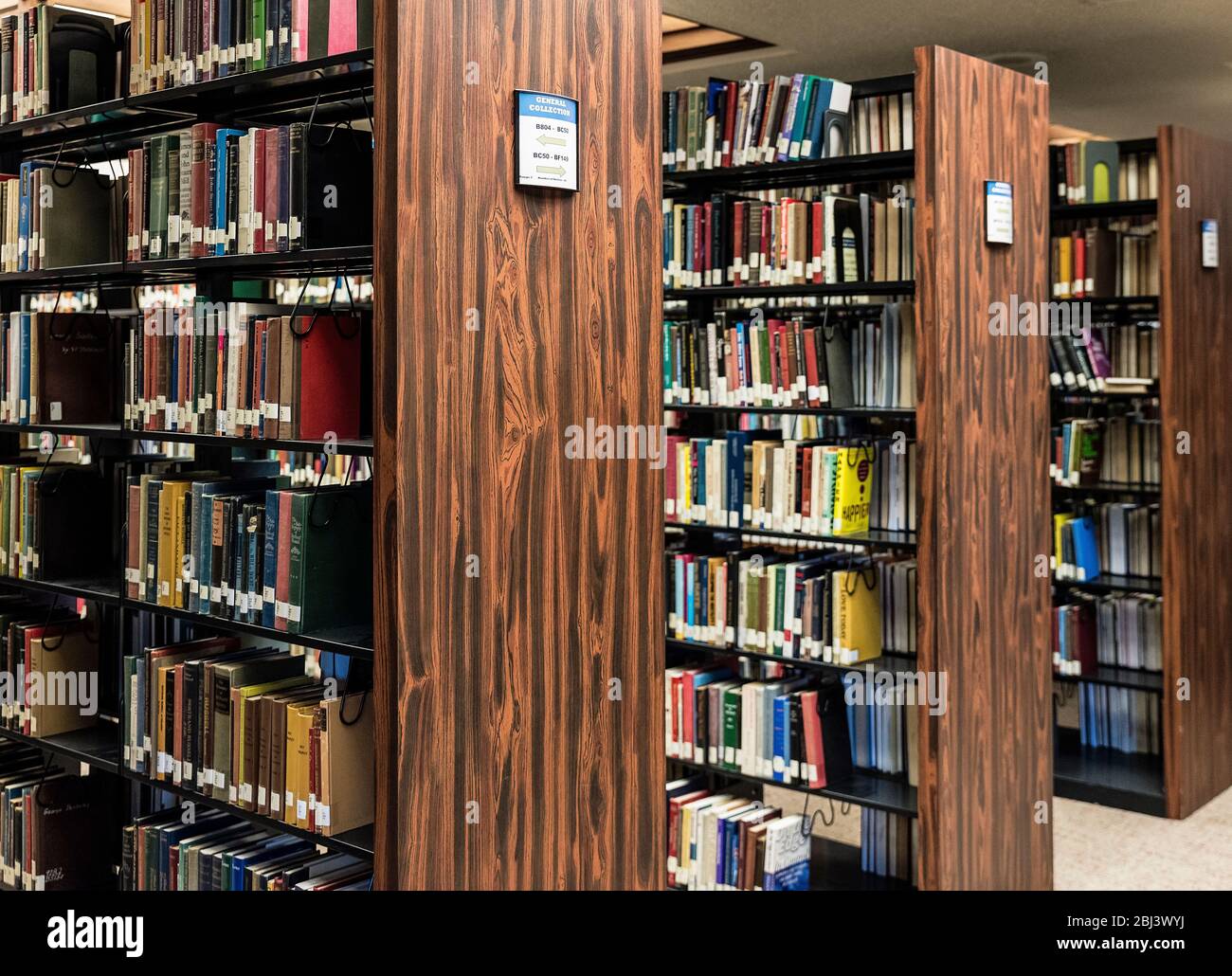 Rows of library books Stock Photo - Alamy