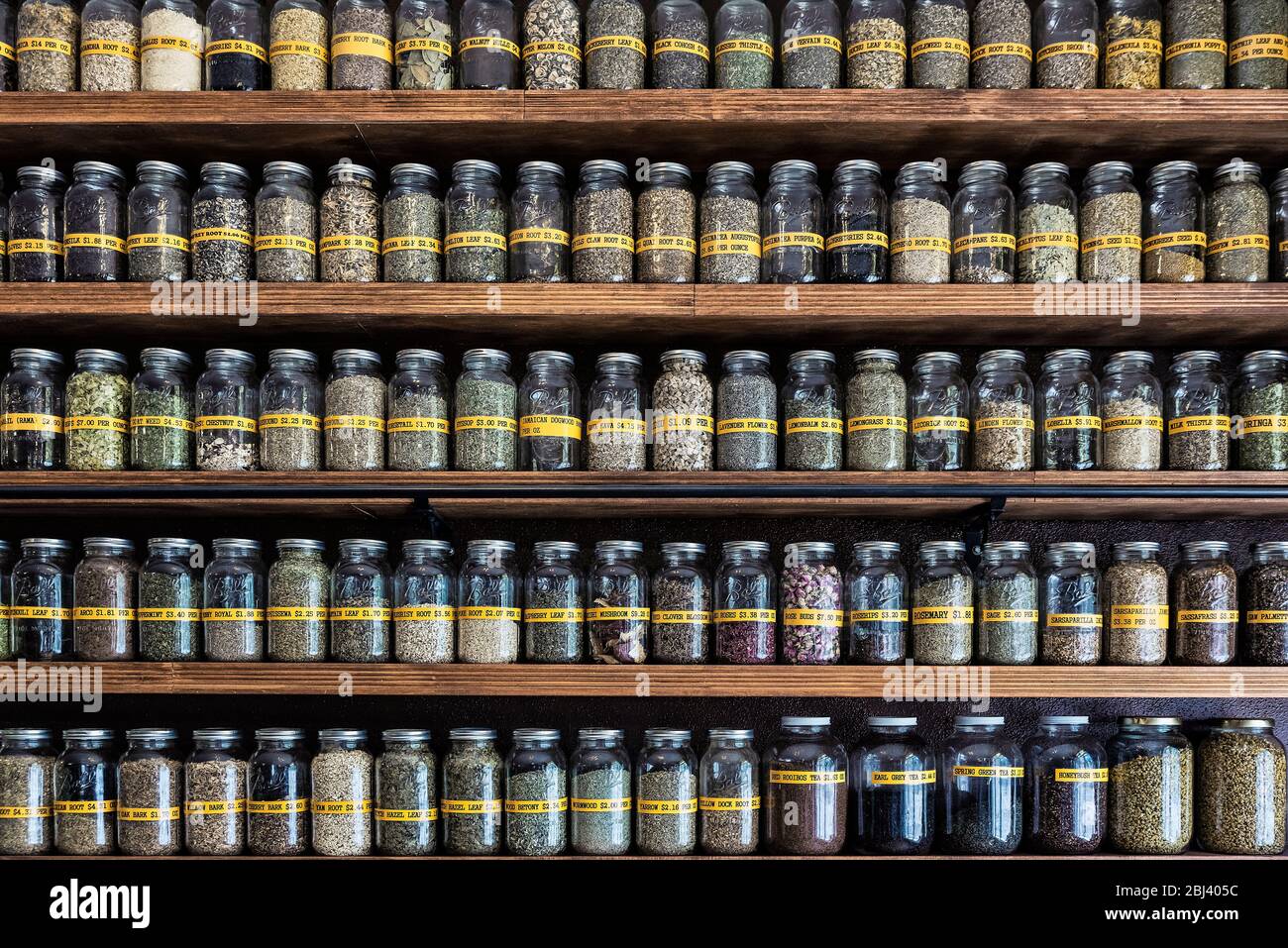 Herbal apothecary display Stock Photo - Alamy