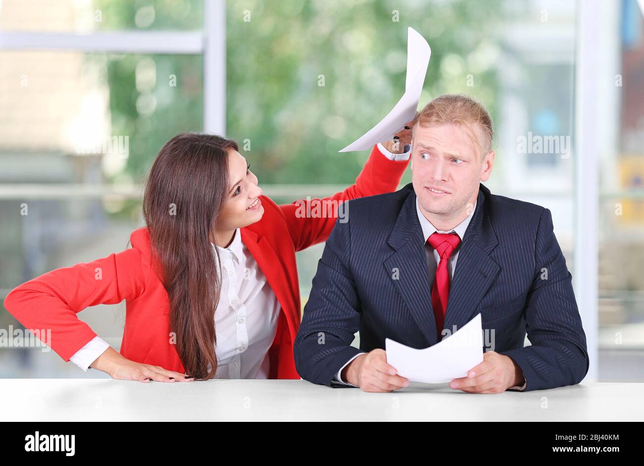 TV anchor training for telling news Stock Photo - Alamy