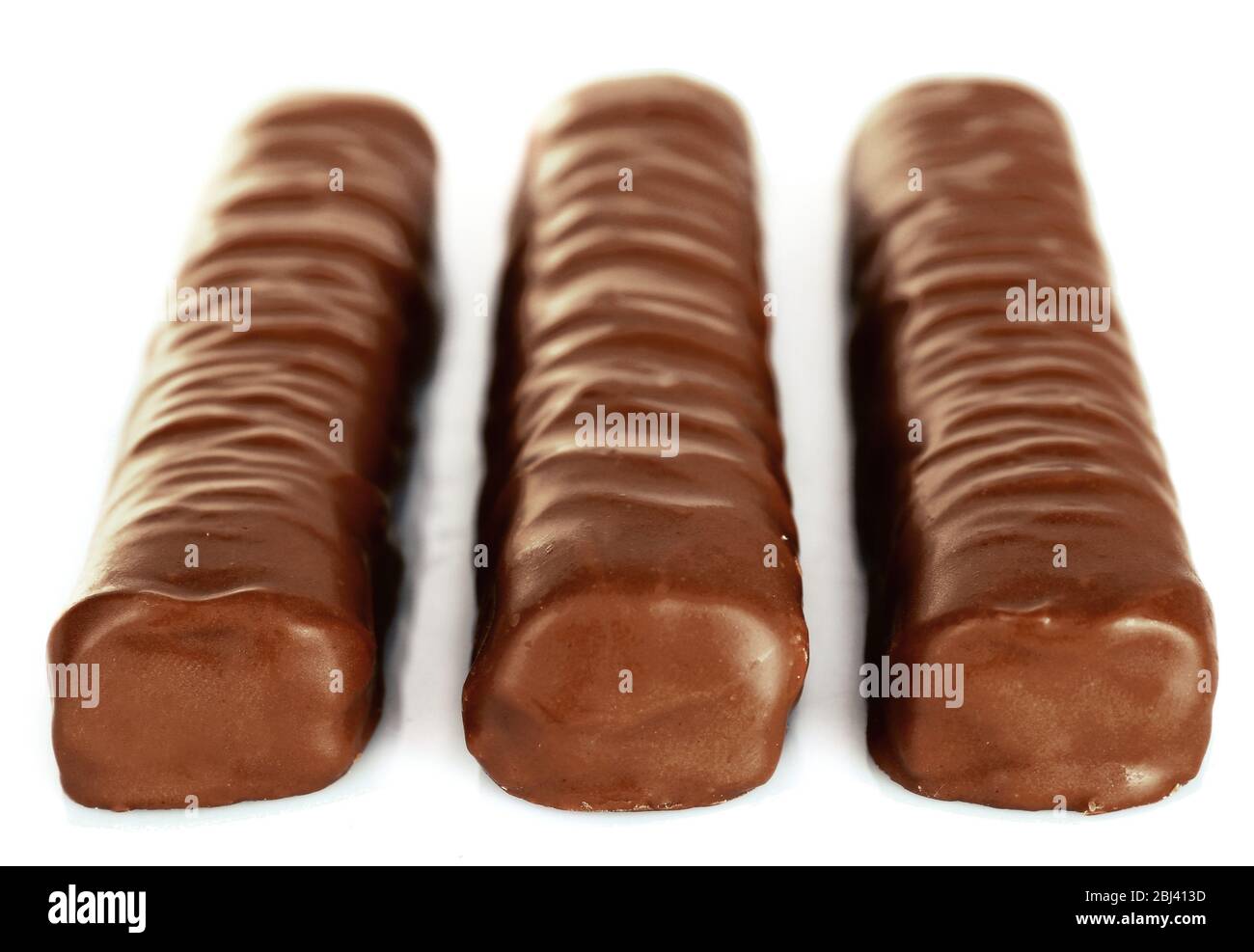 Tasty chocolate bars isolated on white background Stock Photo - Alamy