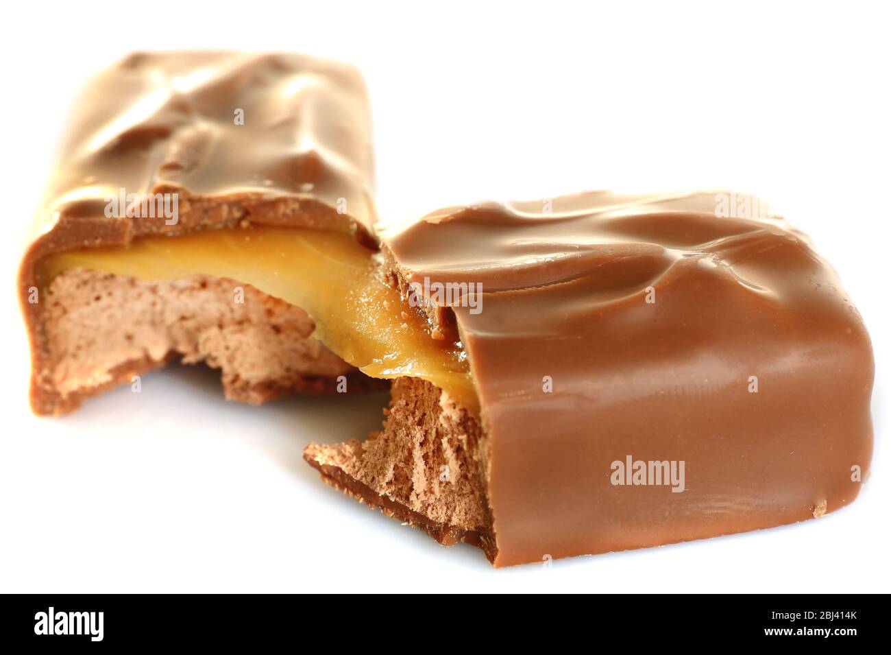 Tasty broken chocolate bars isolated on white background Stock Photo ...