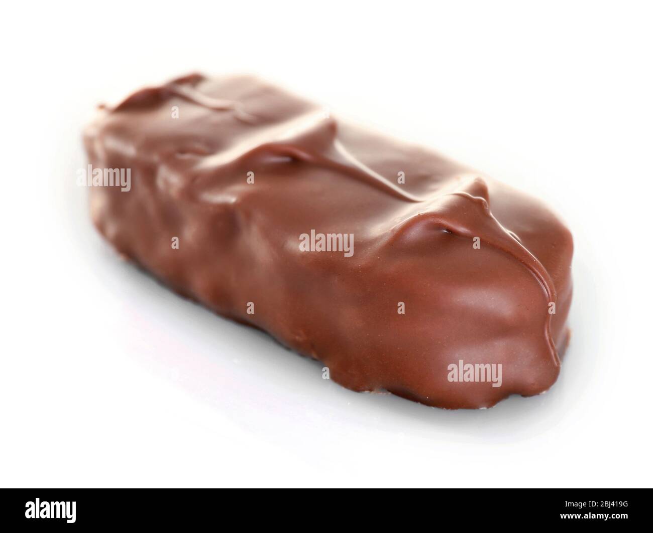 Tasty chocolate bar isolated on white background Stock Photo - Alamy